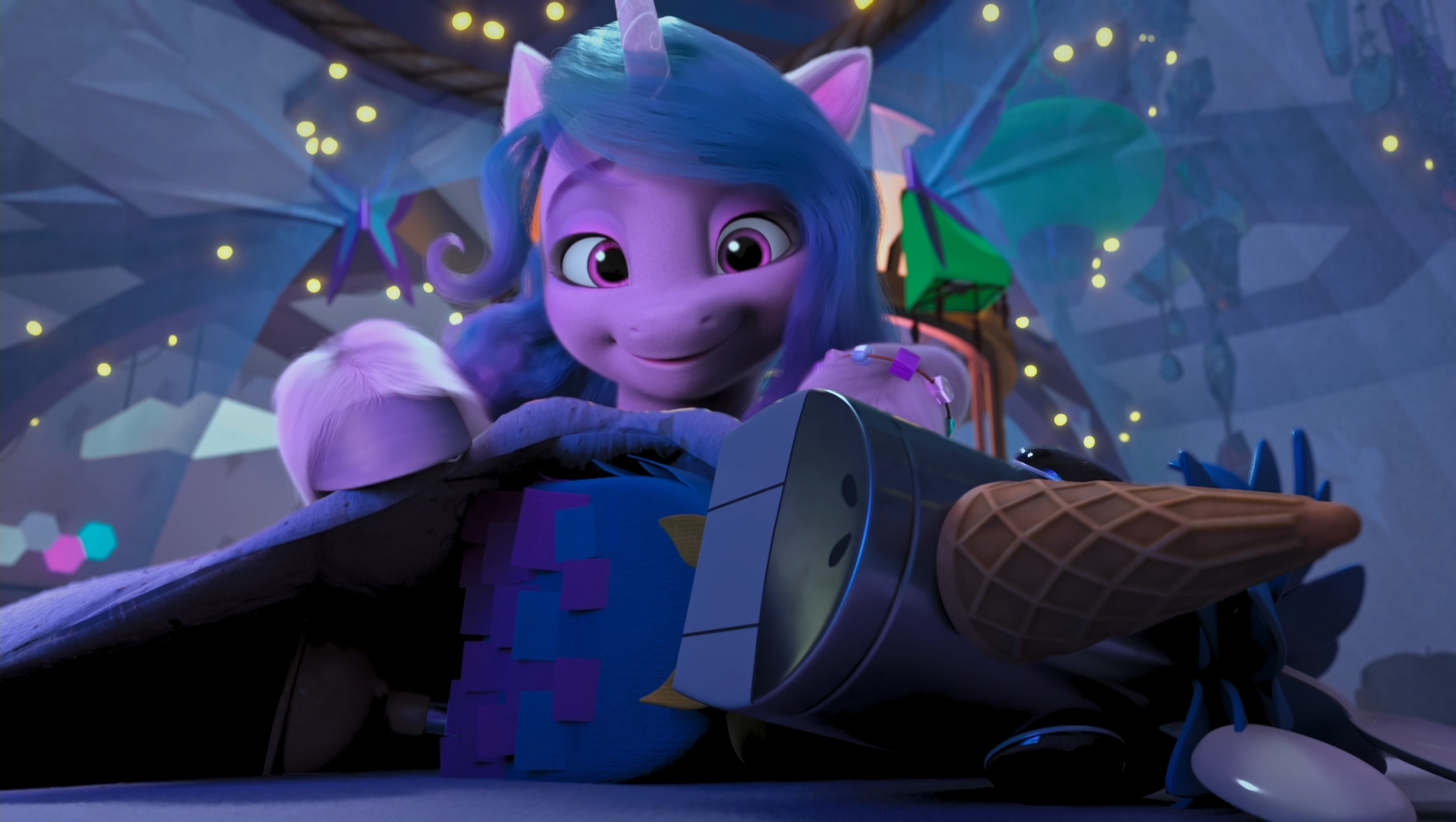 #2955500 - safe, screencap, izzy moonbow, señor butterscotch, pony ...