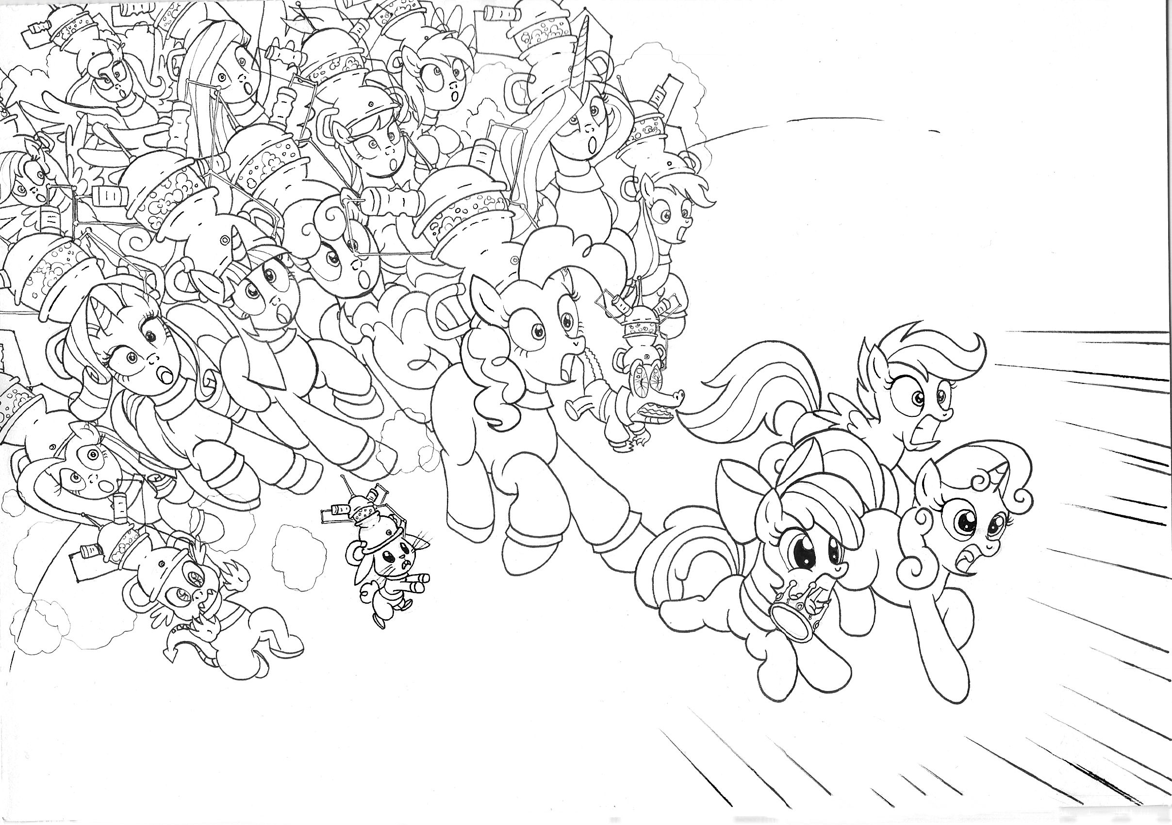 #2956119 - safe, artist:jmkplover, angel bunny, apple bloom, applejack ...