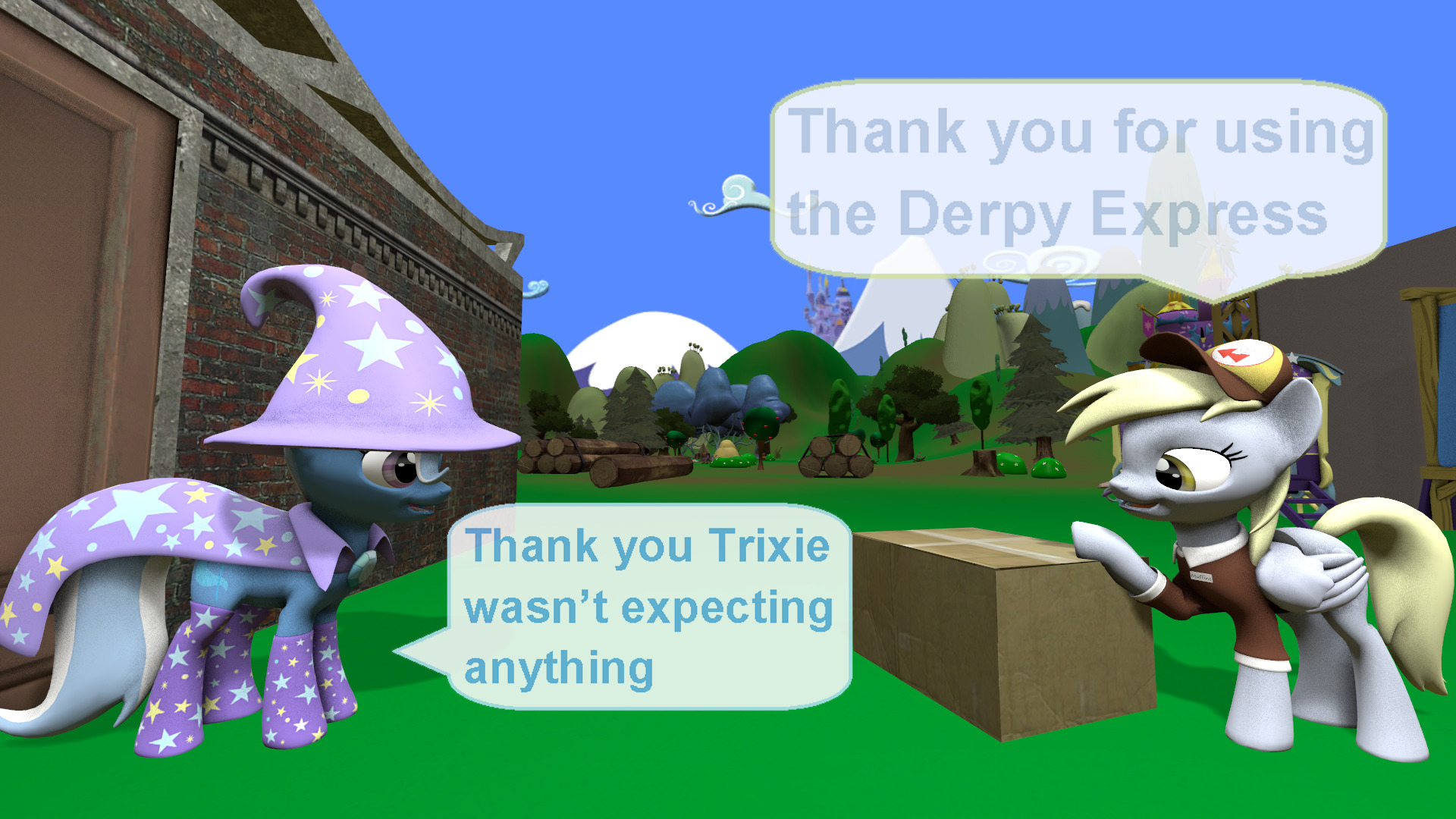 #2957193 - safe, artist:ask-the-luna-knight, derpy hooves, trixie, pony ...