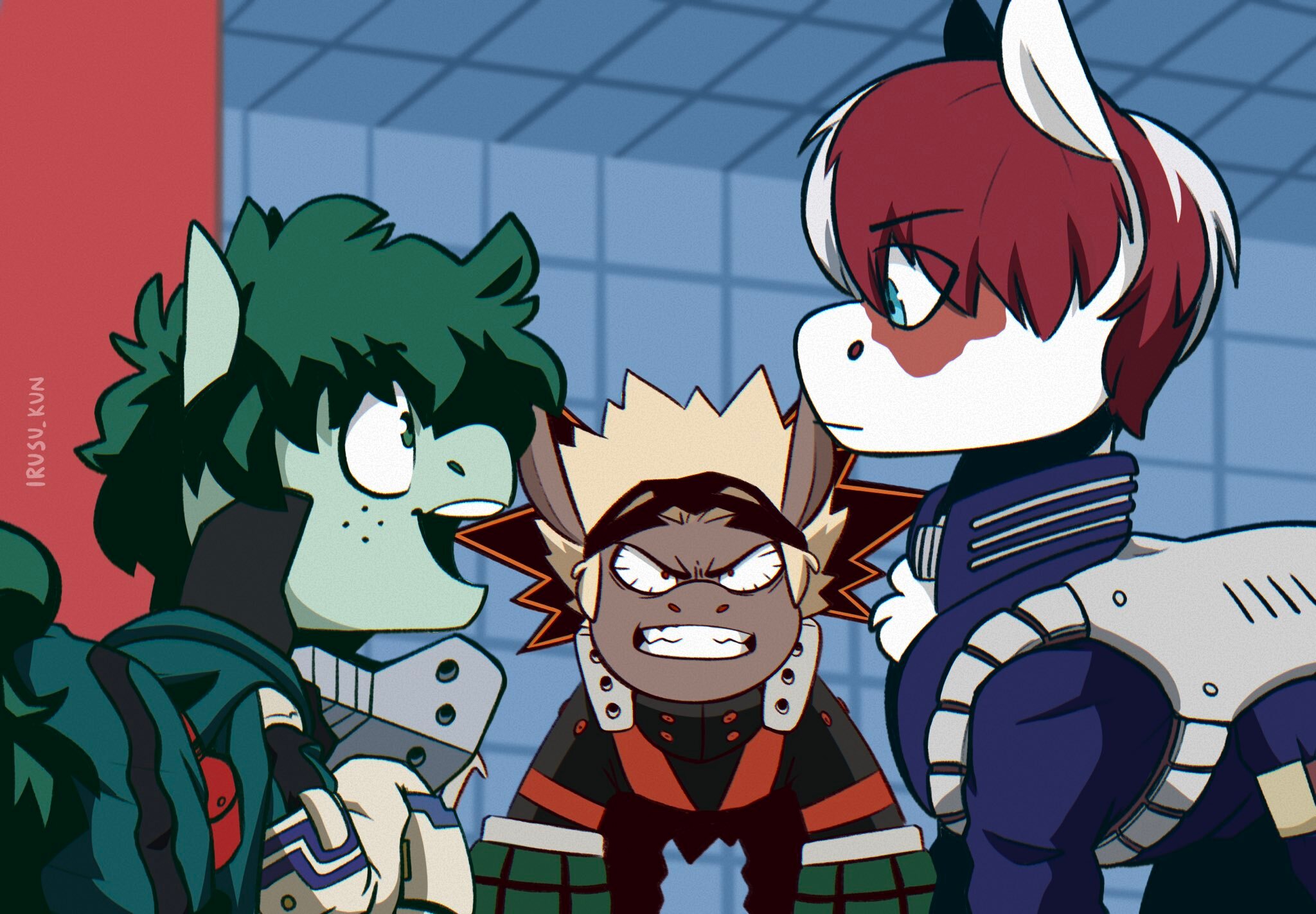 #2940463 - safe, artist:lrusu, earth pony, pony, angry, anime, eye ...