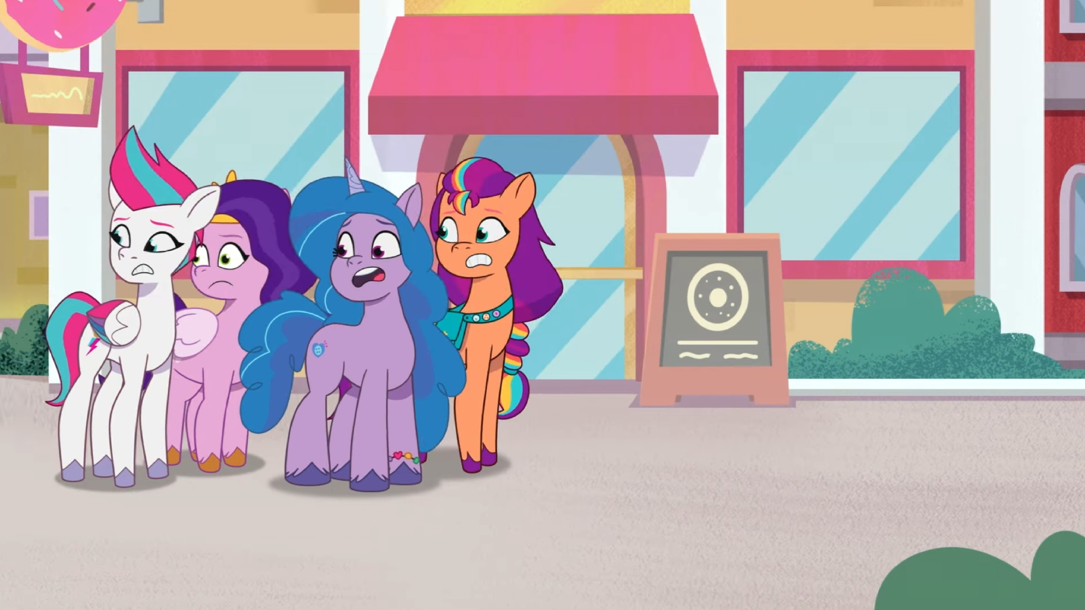 #2957477 - safe, screencap, izzy moonbow, pipp petals, sunny starscout, zipp storm, earth pony ...