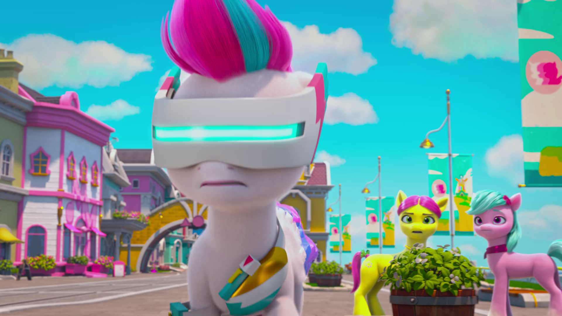 #2957538 - safe, screencap, dahlia, posey bloom, zipp storm, earth pony ...