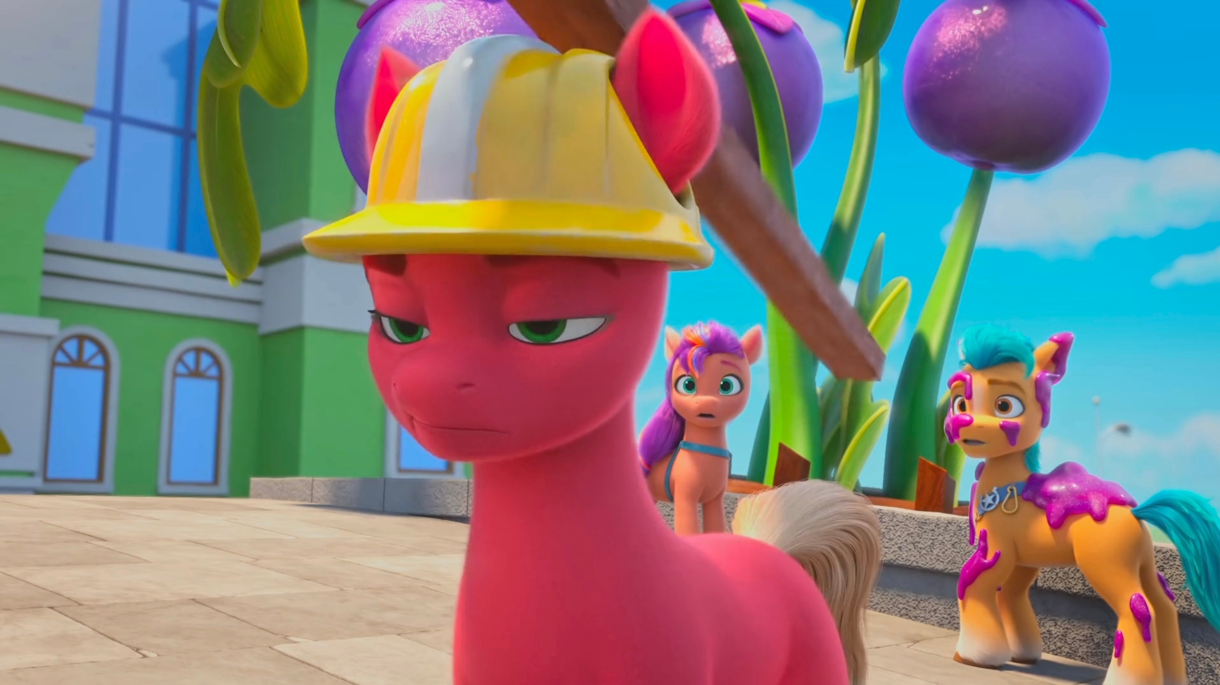 #2957664 - safe, screencap, hitch trailblazer, sprout cloverleaf, sunny ...