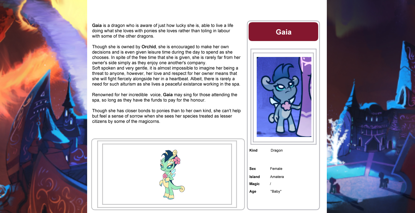 #2941196 - safe, artist:lummh, artist:ternonadime, oc, oc only, oc:gaia, dragon, pony, comic:the ...