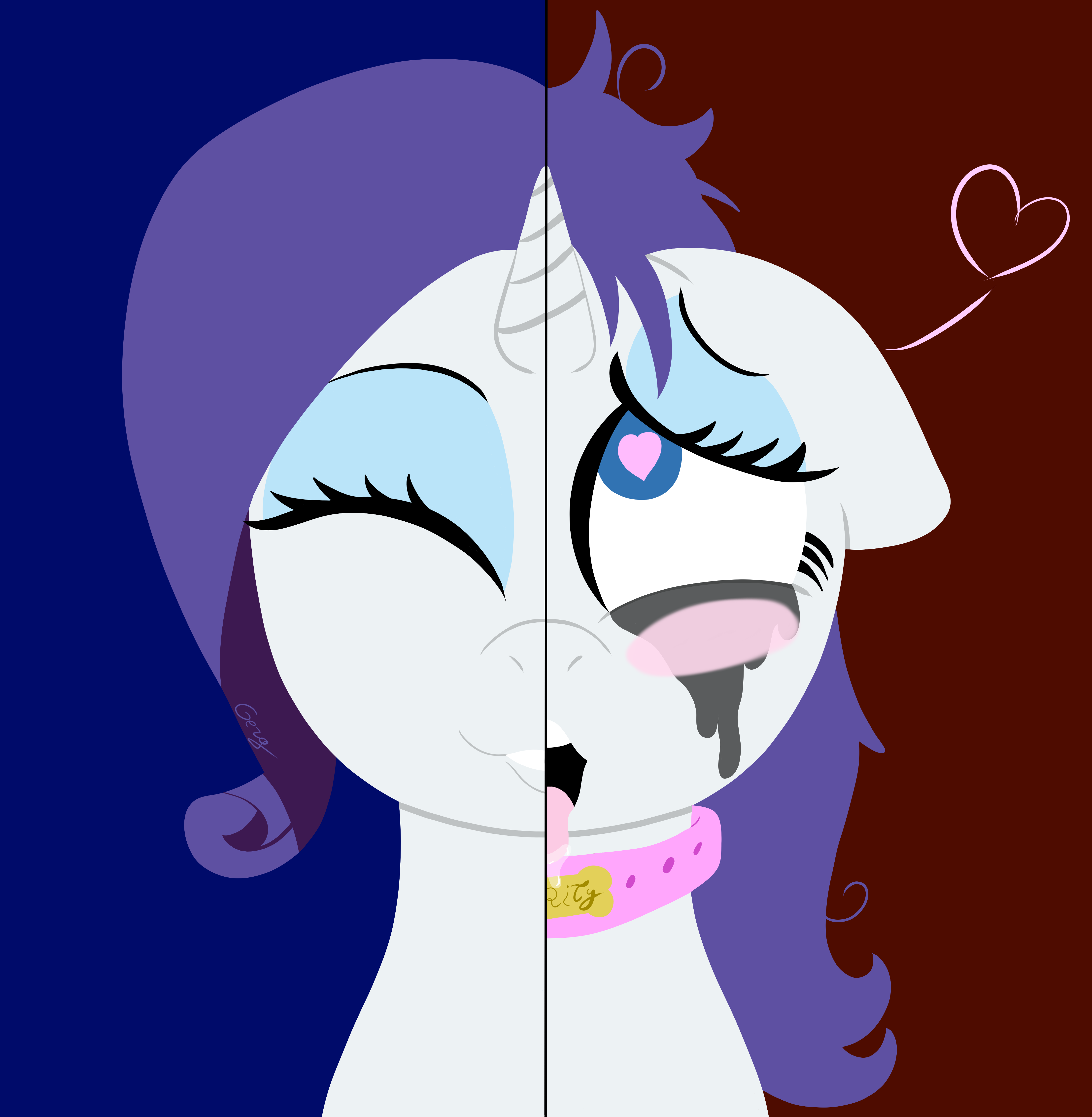 #2942196 - suggestive, artist:realgero, rarity, pony, unicorn, g4 ...