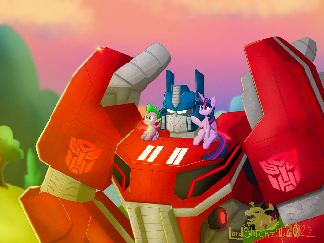 #2943244 - safe, artist:lordshrekzilla20, spike, twilight sparkle ...