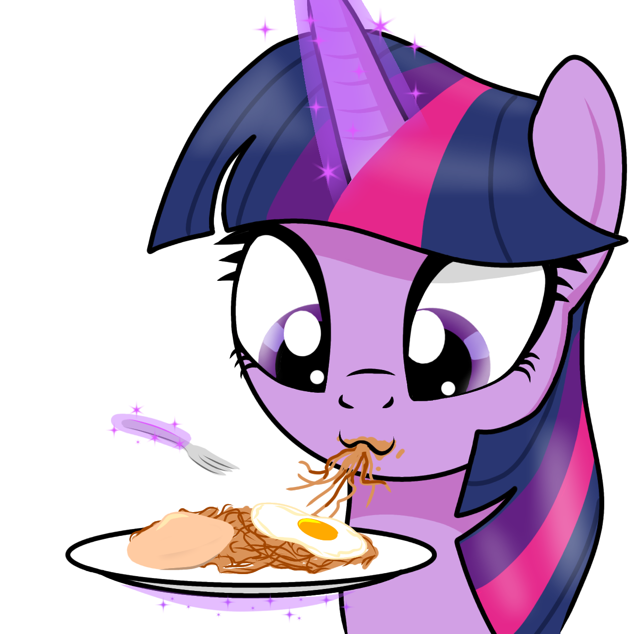 #2943430 - safe, artist:theuser, twilight sparkle, pony, g4, :3, eating ...