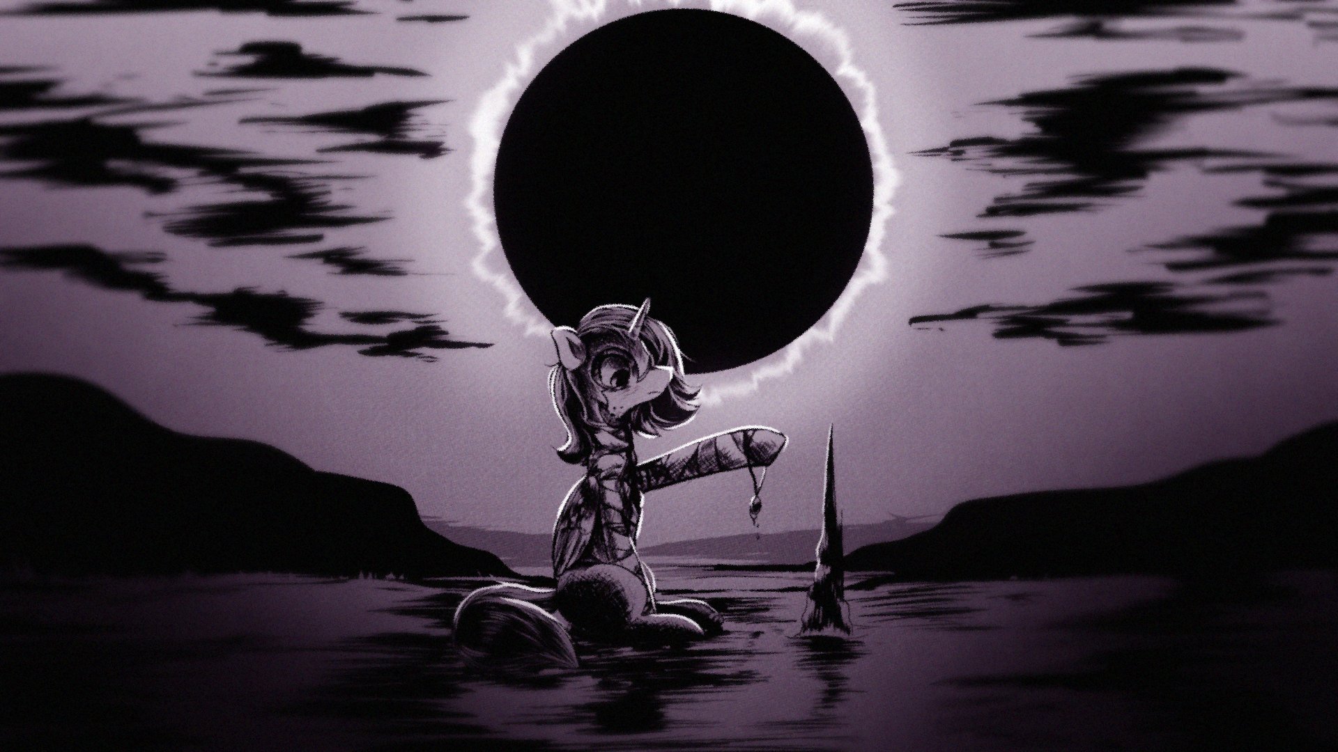 #2944423 - semi-grimdark, artist:makaryo, nightmare moon, princess luna ...