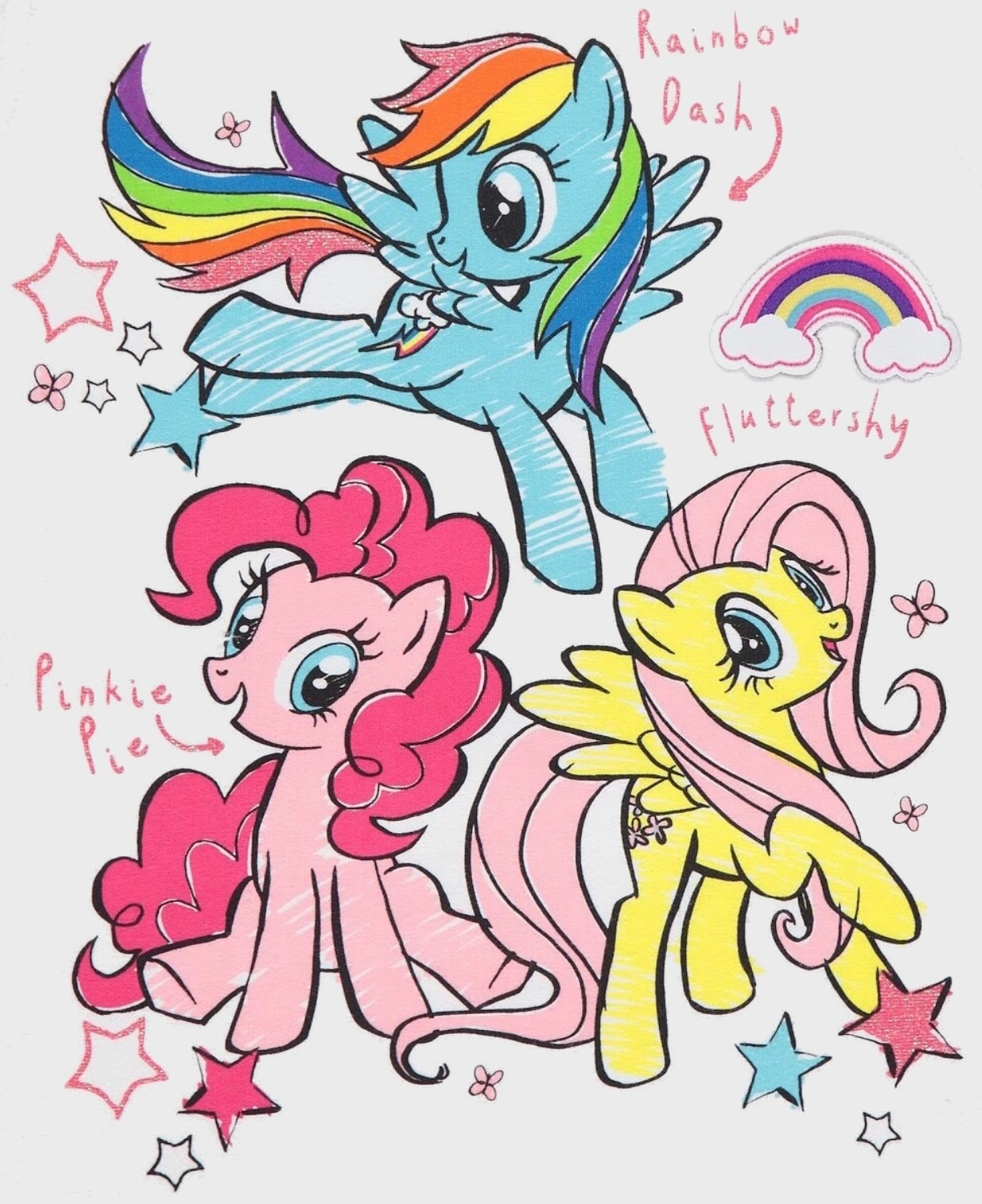 #3033267 - safe, fluttershy, pinkie pie, rainbow dash, g4, blue eyes ...