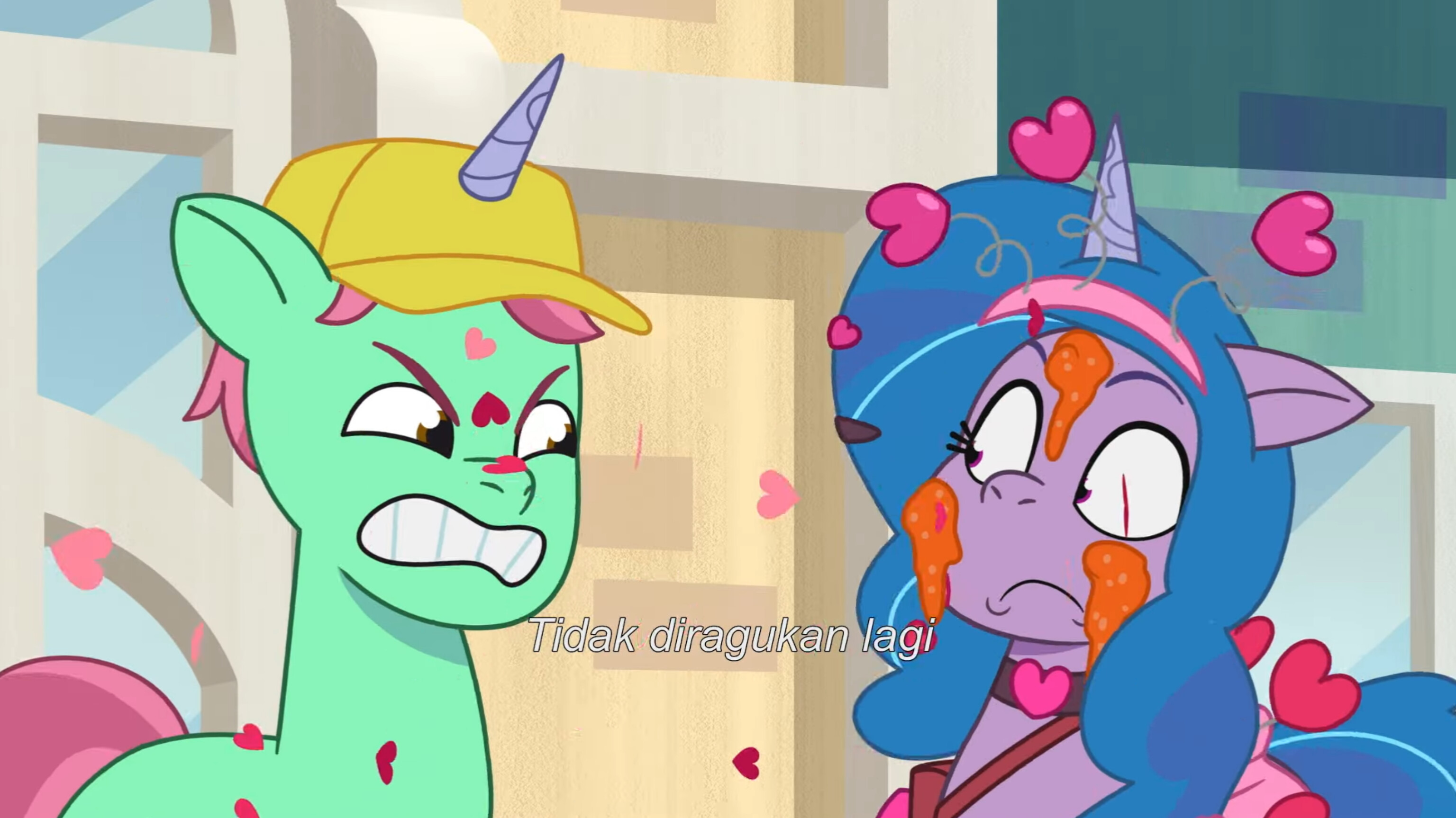 #3034550 - safe, screencap, emerald saucer, izzy moonbow, pony, unicorn ...