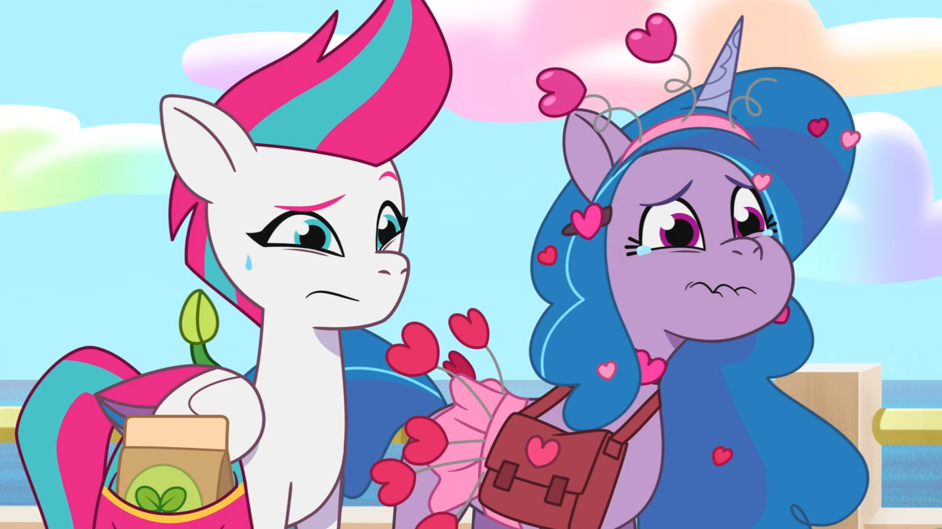 #3034653 - safe, screencap, izzy moonbow, zipp storm, pegasus, pony ...