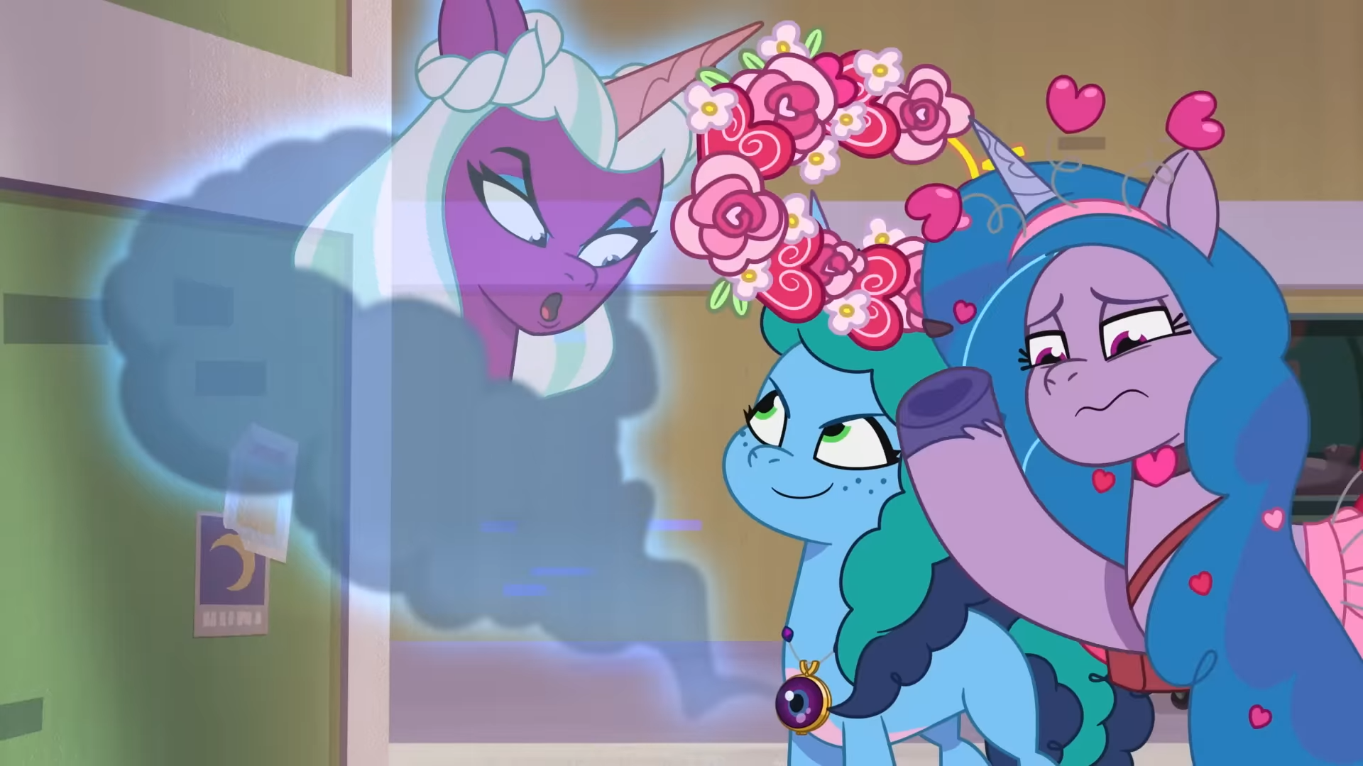 #3034743 - safe, screencap, izzy moonbow, misty brightdawn, opaline arcana, alicorn, pony ...