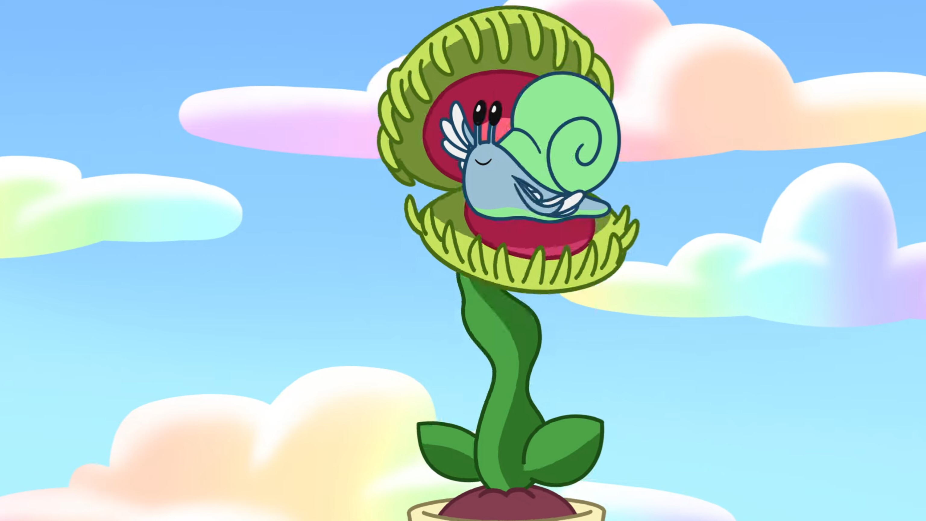 #3034755 - safe, screencap, pegasnail, snail, venus flytrap, g5, my little pony: tell your tale ...