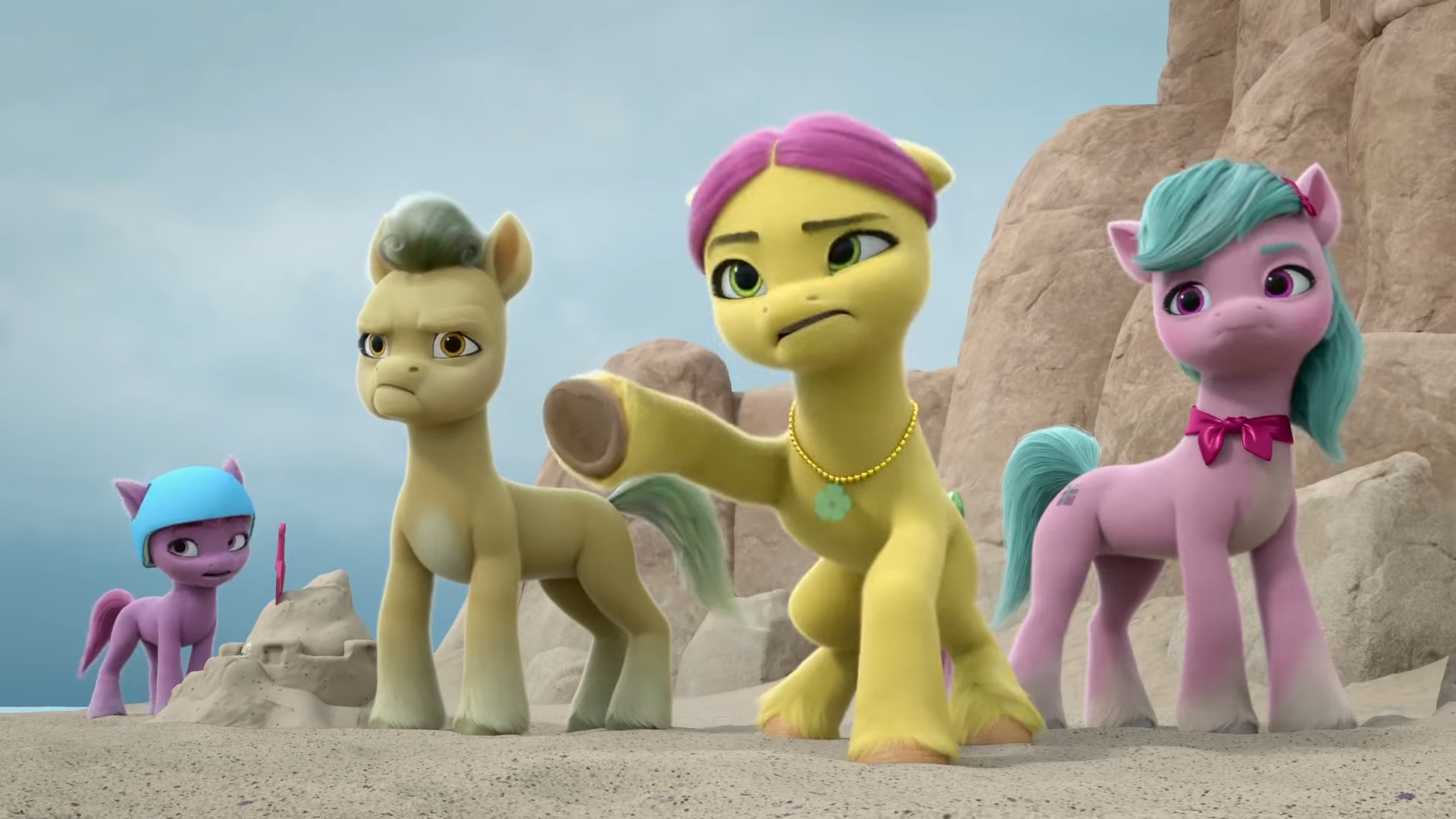 #3021006 - safe, screencap, dahlia, mayflower, posey bloom, earth pony ...