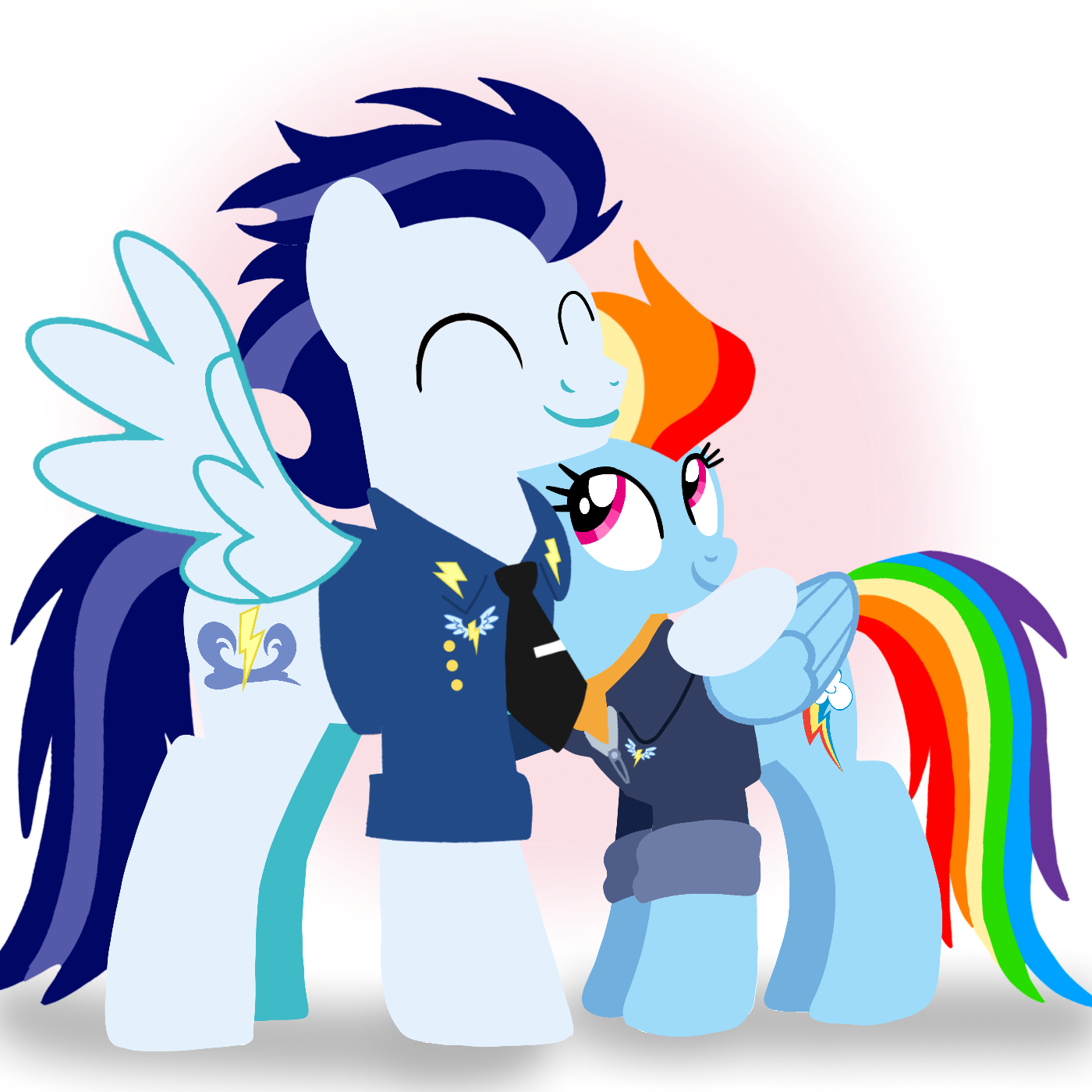 #3215991 - safe, artist:mlplary6, rainbow dash, soarin', pegasus, pony ...