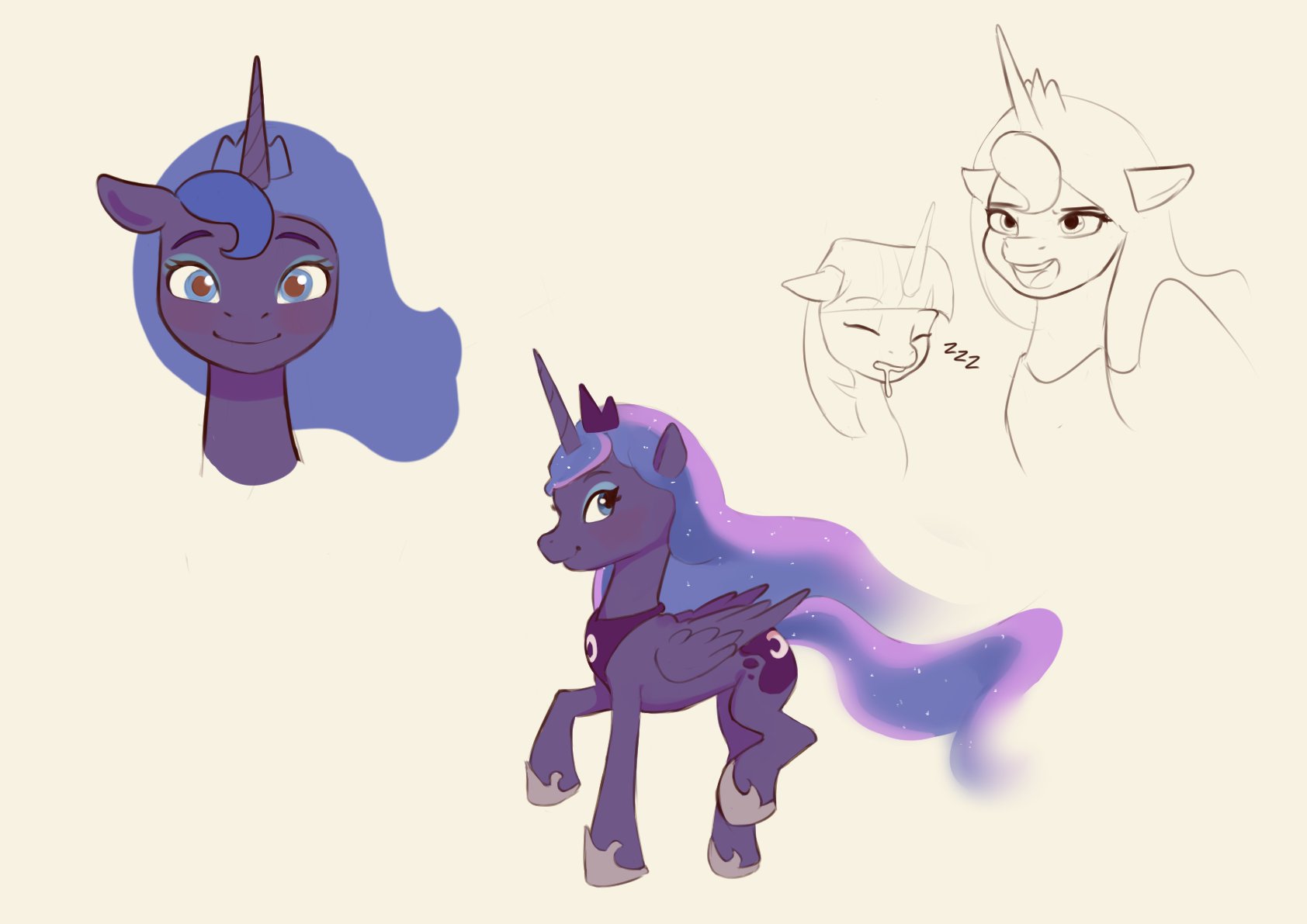 #3216042 - safe, artist:pascal571, princess luna, twilight sparkle ...