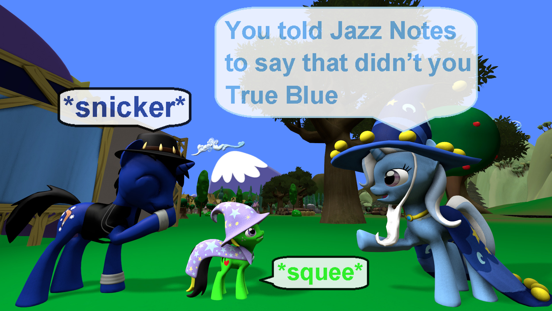 #3216949 - safe, artist:ask-the-luna-knight, trixie, oc, oc:jazz notes ...