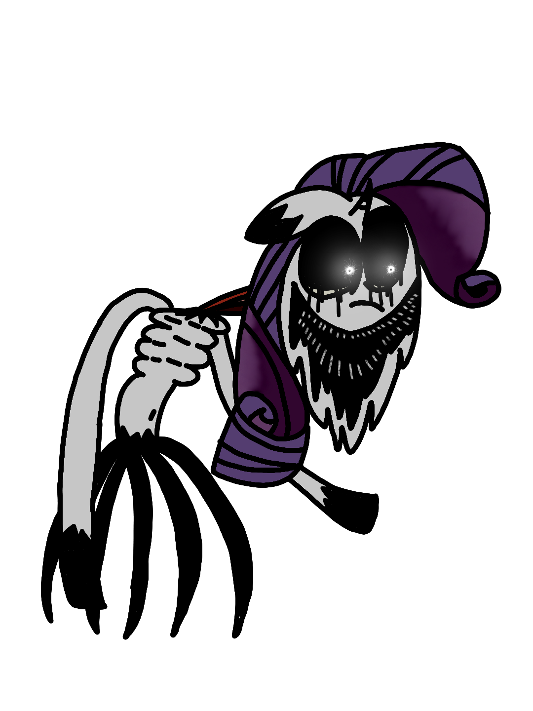 #3217300 - grimdark, artist:kolonderp, rarity, unicorn, black sclera ...