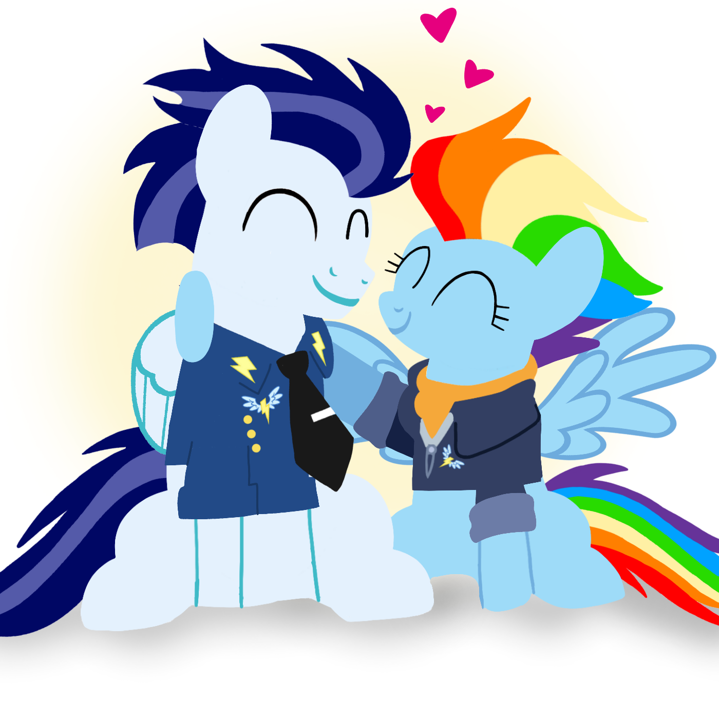 #3217670 - safe, artist:mlplary6, rainbow dash, soarin', pegasus, pony ...
