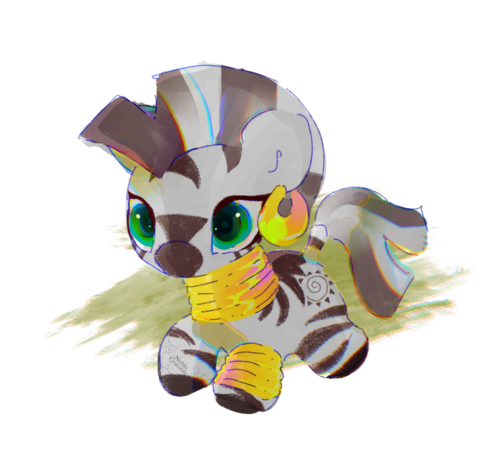 #3218013 - safe, artist:noblecrumble, zecora, zebra, g4, cute, female ...