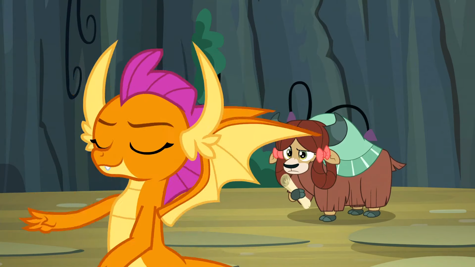 #3220445 - safe, screencap, smolder, yona, dragon, yak, g4, uprooted ...