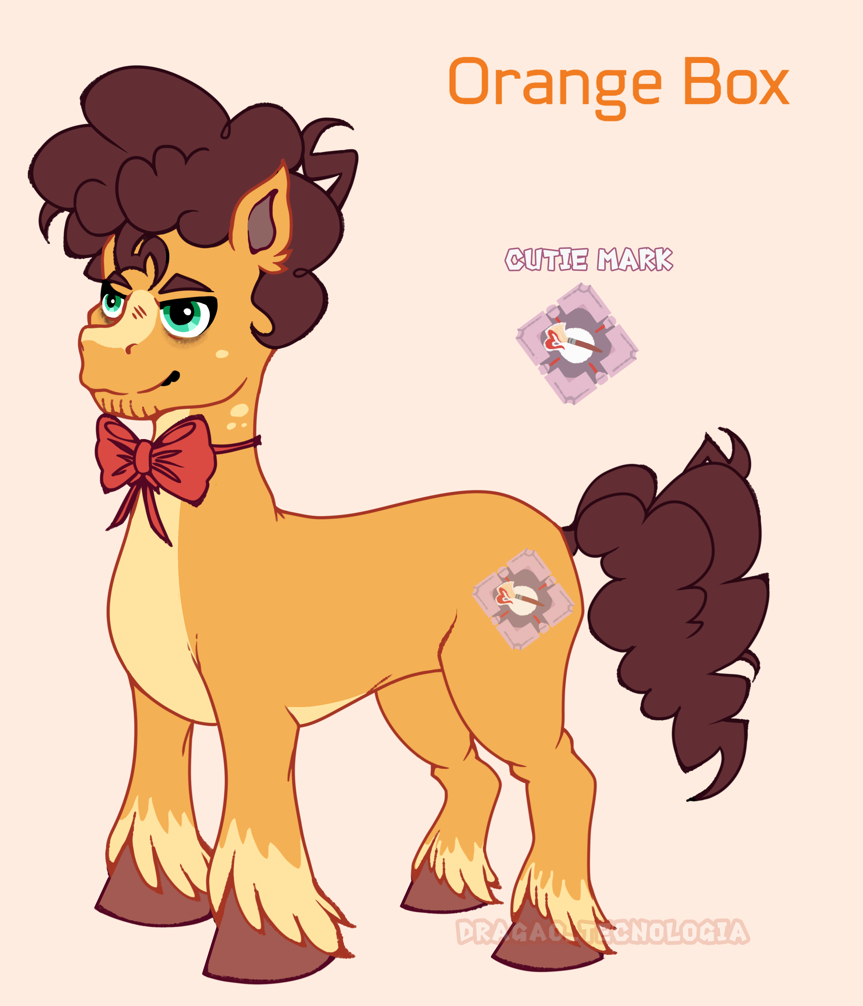 #3221640 - safe, oc, earth pony, curly hair, ponysona, portal (valve ...