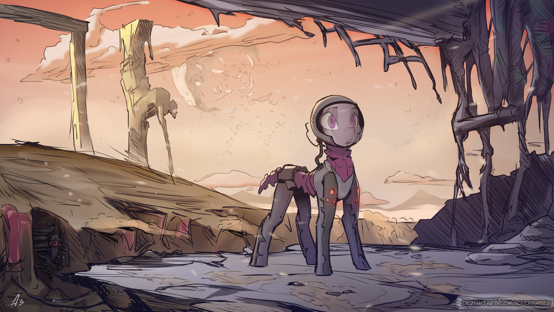 #3221786 - safe, artist:icychamber, twilight sparkle, cyborg, pony, g4, anatomically incorrect ...