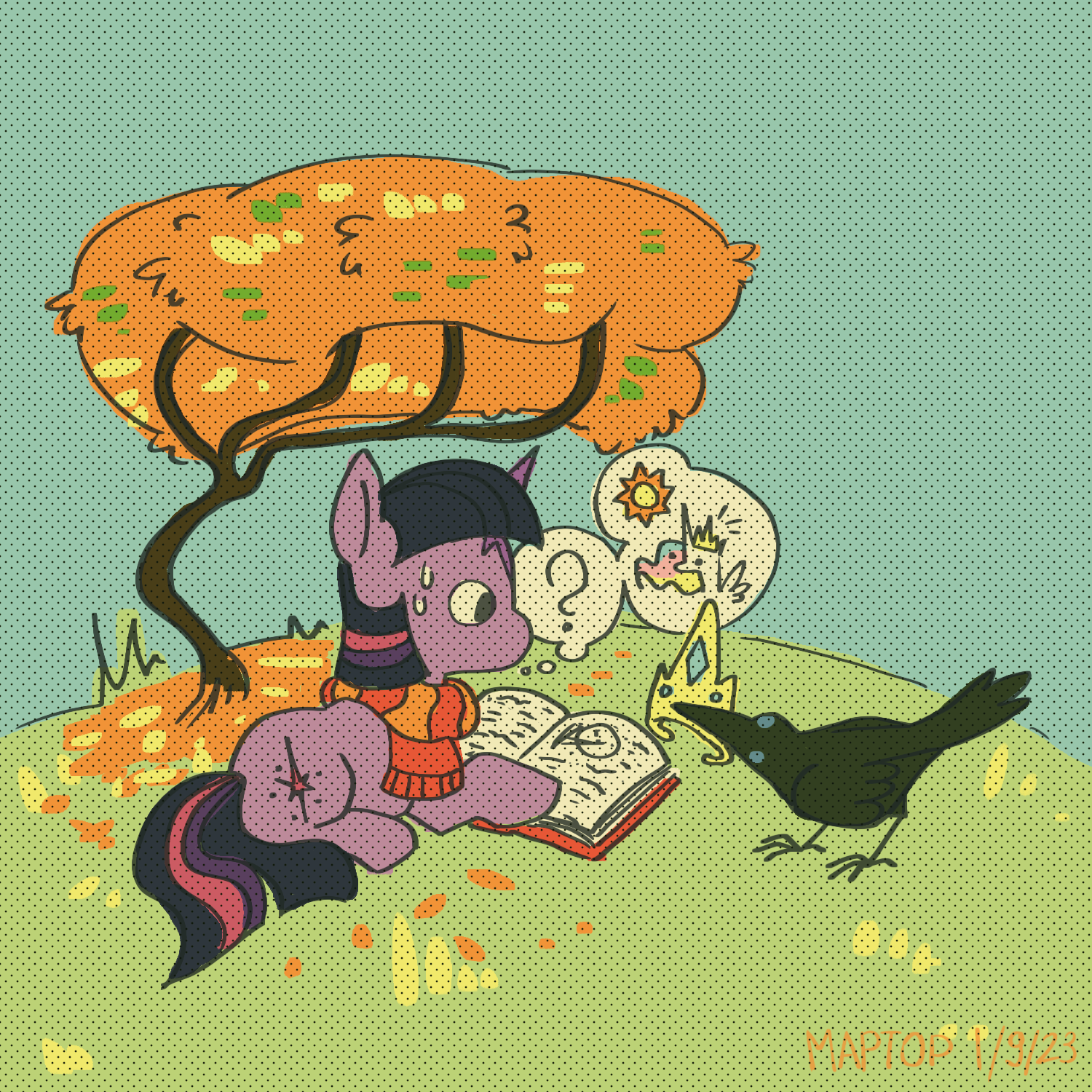#3221972 - safe, artist:emptygoldstudio, twilight sparkle, bird, crow ...