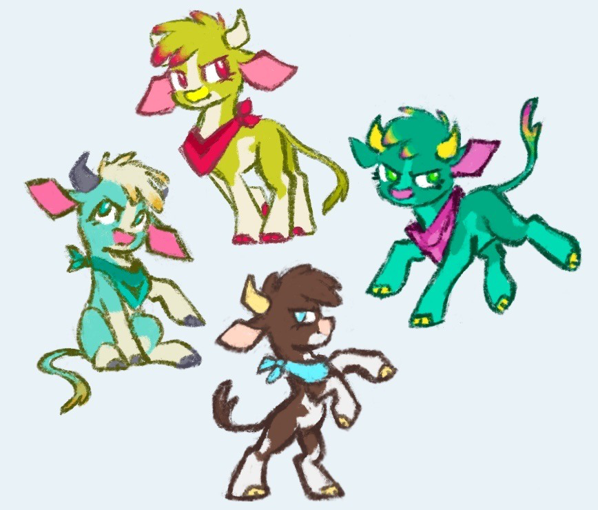 #3222071 - safe, artist:fizpup, arizona (tfh), cow, them's fightin ...