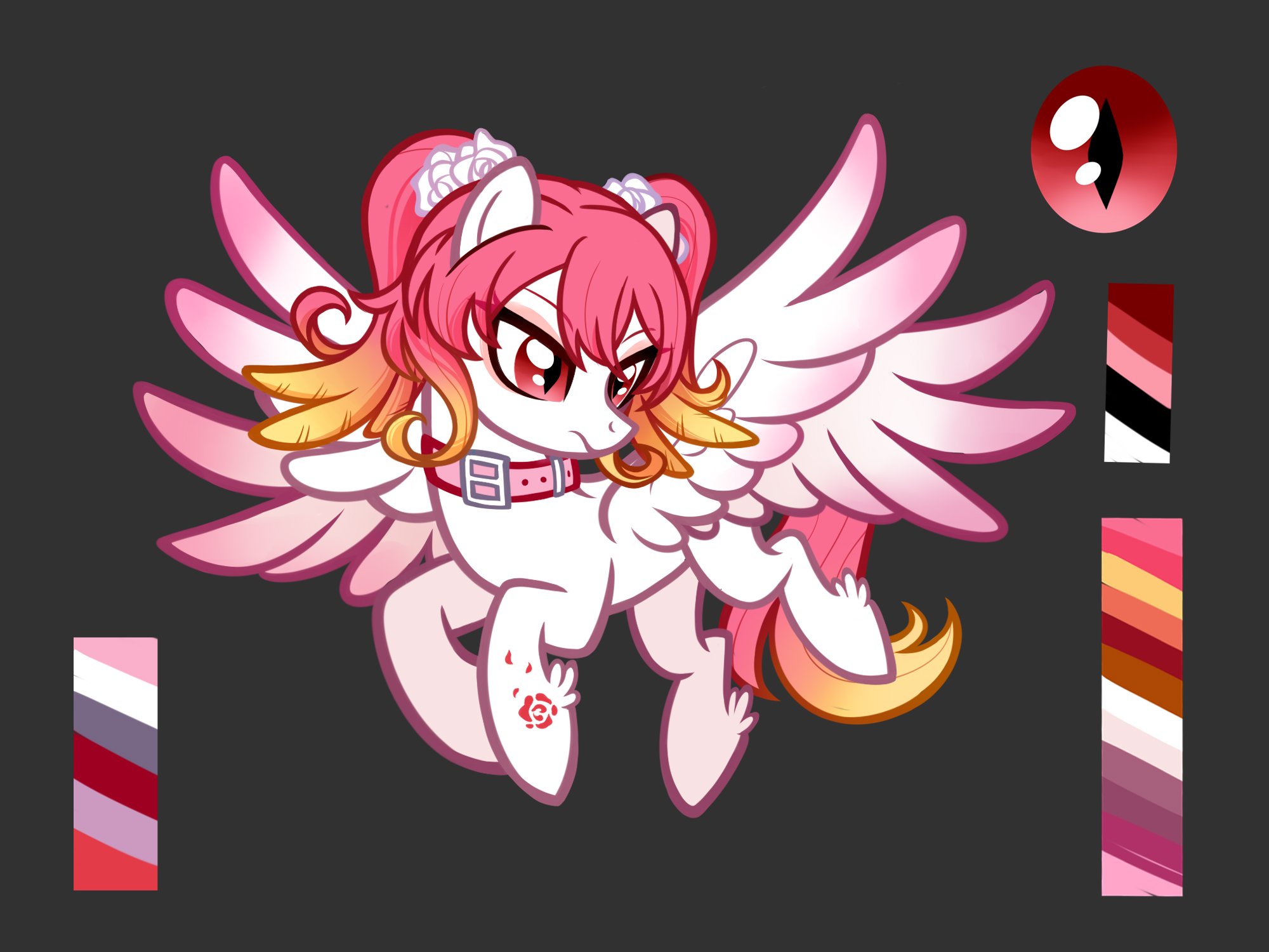 #3222281 - safe, artist:alus, oc, oc only, pegasus, pony, choker, commission, female, flying ...