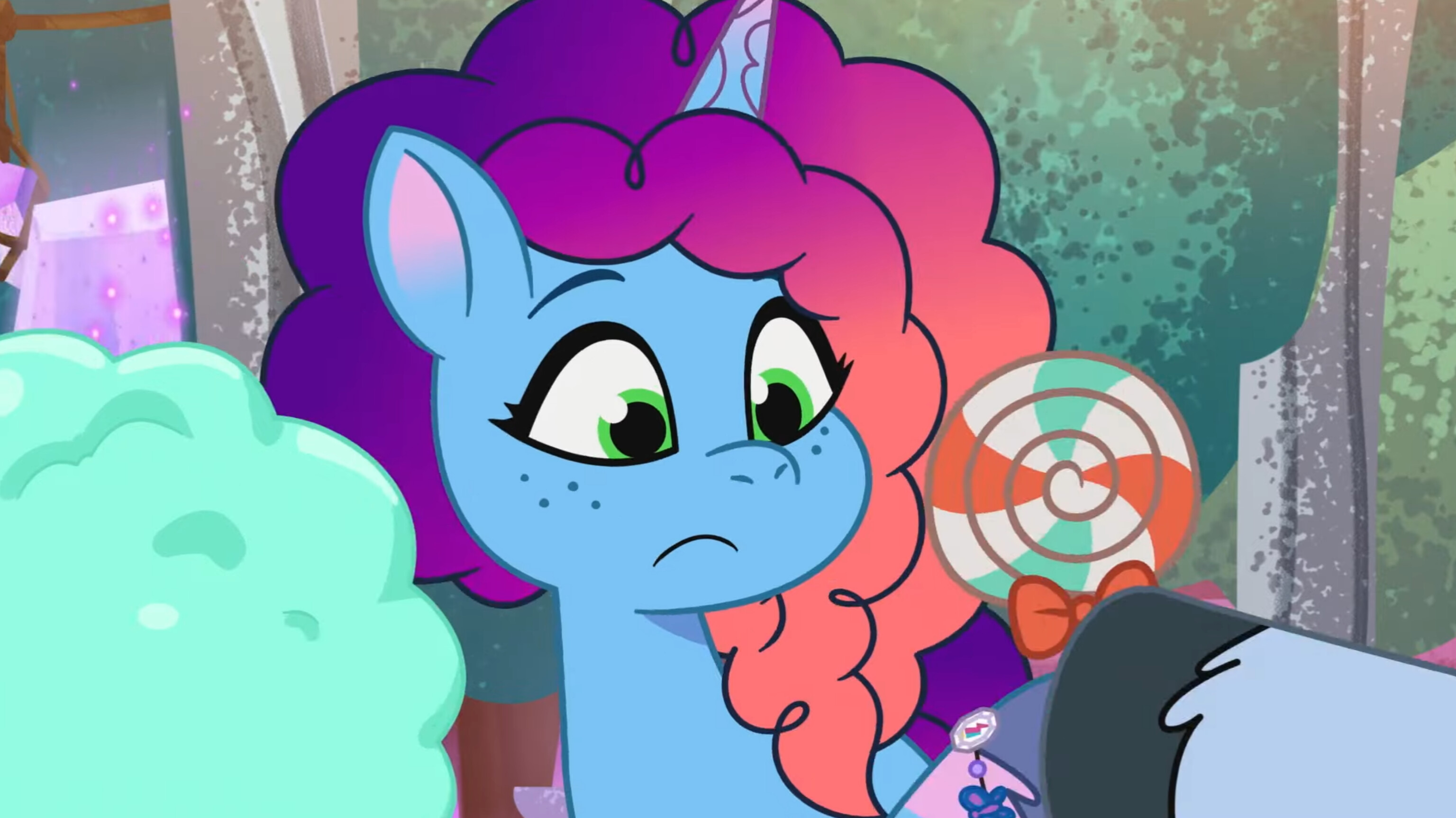 #3222362 - safe, screencap, alphabittle blossomforth, misty brightdawn, pony, unicorn, g5, my ...