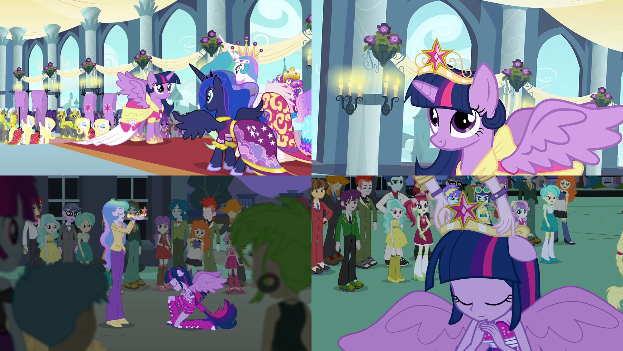 #3222965 - safe, screencap, applejack, banner mares, crescendo, north ...