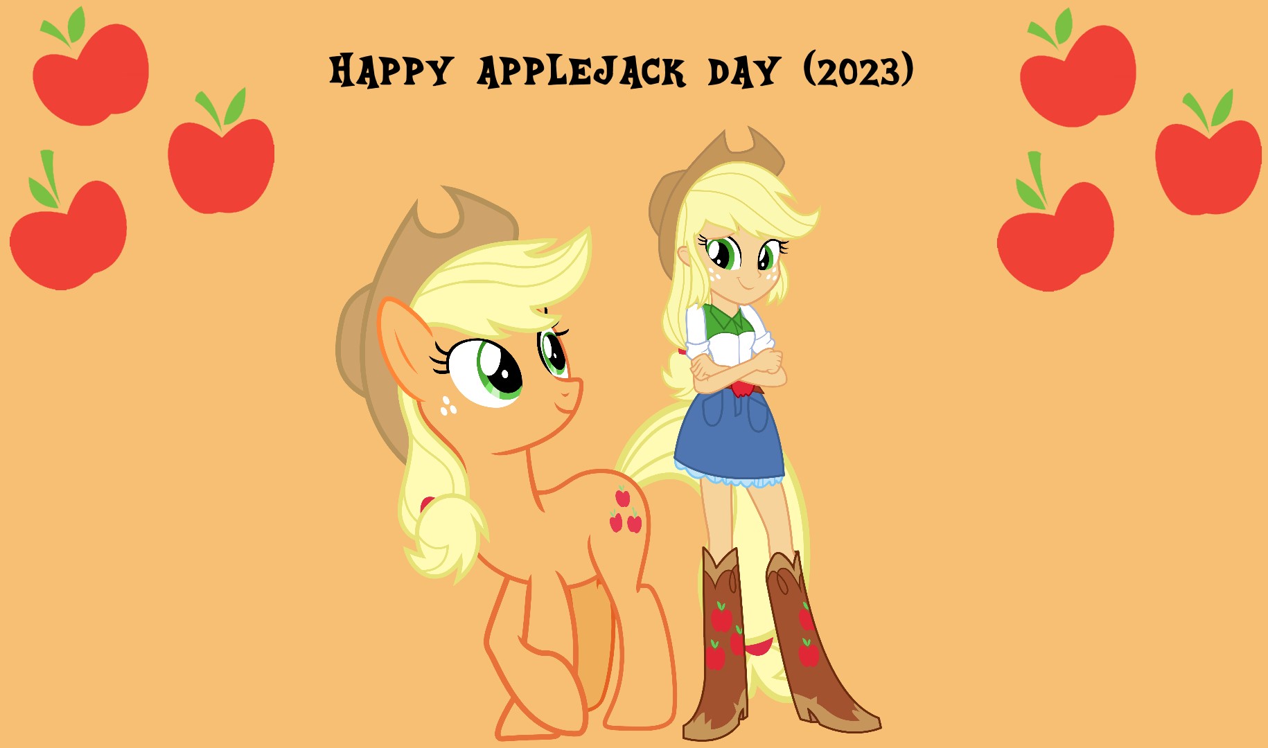 #3223453 - safe, artist:thomastencents34526, applejack, earth pony ...
