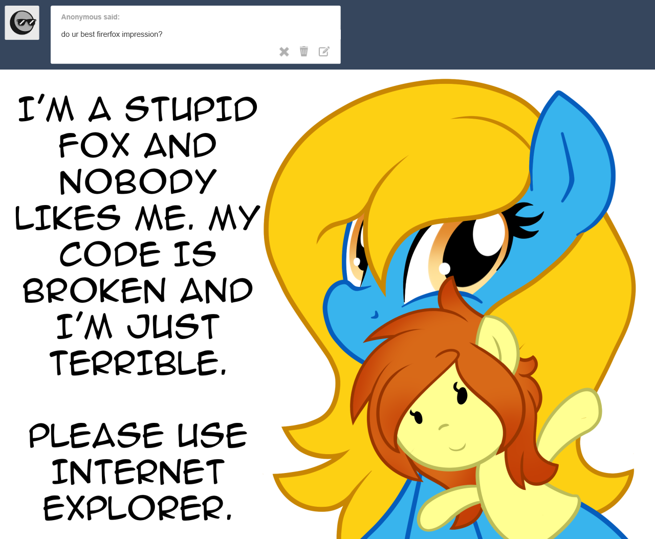 #3225161 - safe, artist:furrgroup, oc, oc:firefox, oc:internet explorer ...