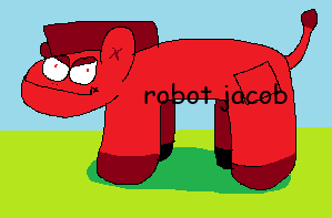 #3225992 - safe, oc, oc:jacob, pony, robot, robot pony, red eyes, red ...