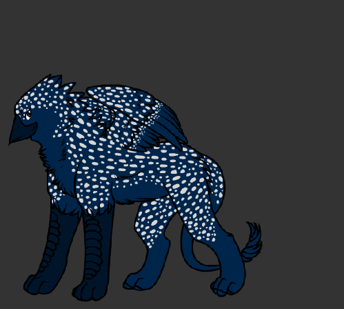 #3226554 - safe, oc, oc only, oc:gamel, griffon, azdressup, blue fur, gray background, griffon ...