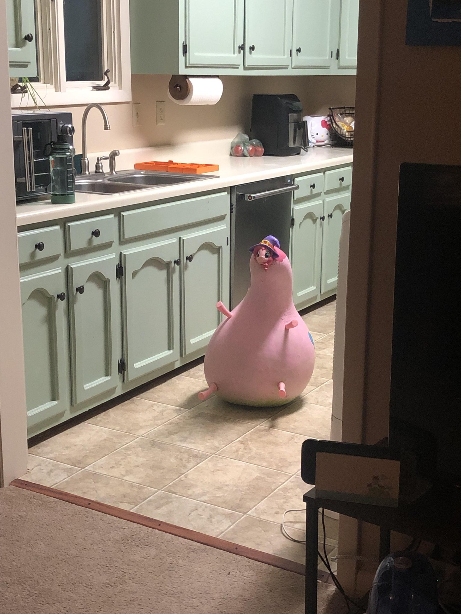 #3226906 - safe, pinkie pie, g4, cursed image, faucet, gourd, hat, irl ...