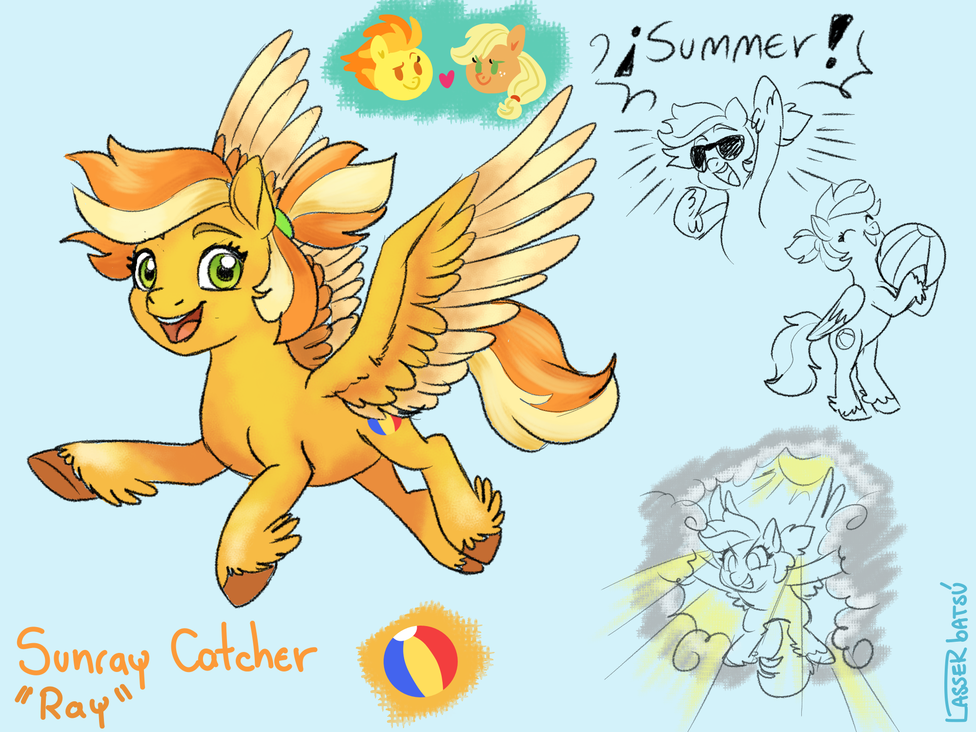 #3227230 - safe, applejack, spitfire, oc, earth pony, pegasus, pony, g4 ...