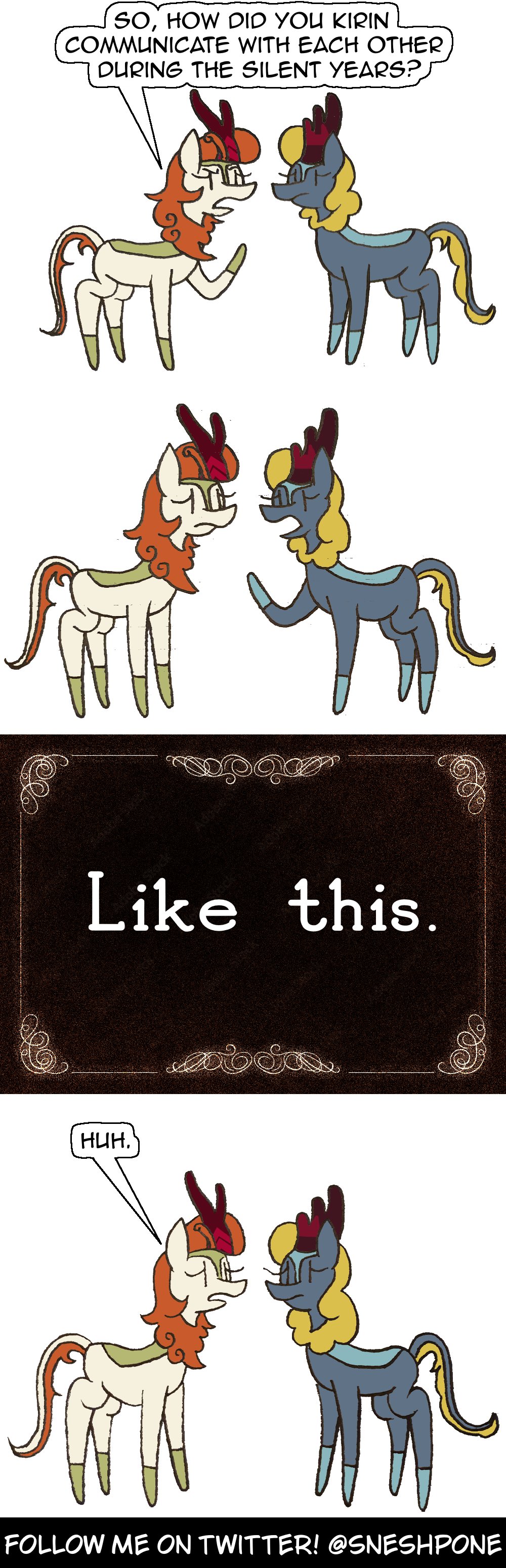 #3227271 - safe, artist:sneshpone, autumn blaze, winter flame, kirin ...