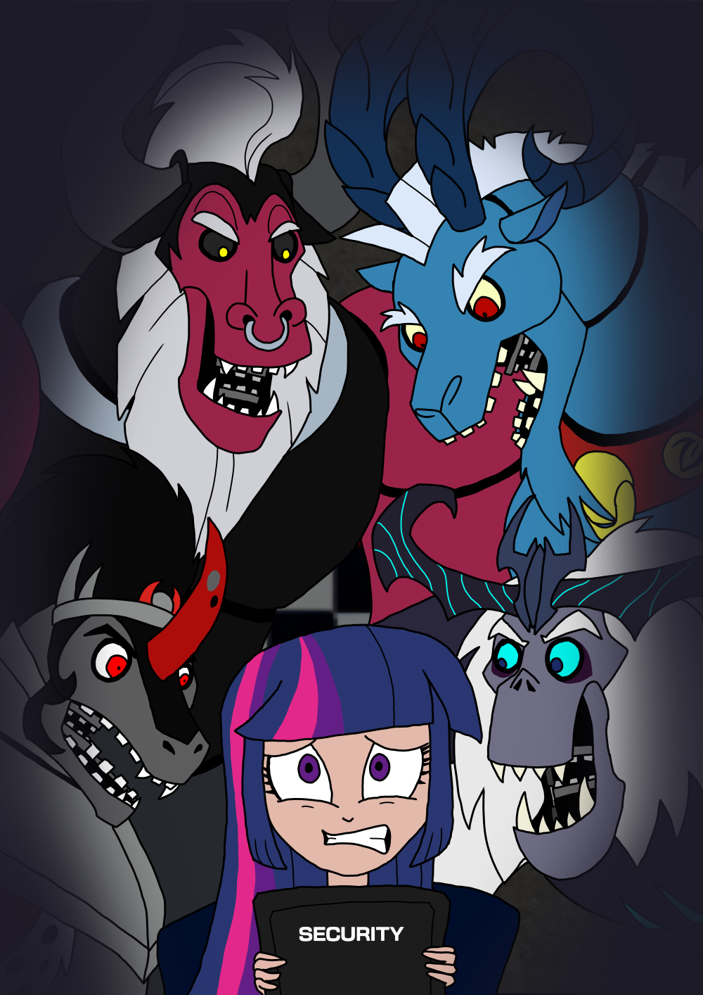 #3228413 - safe, artist:zetikoopa, grogar, king sombra, lord tirek ...