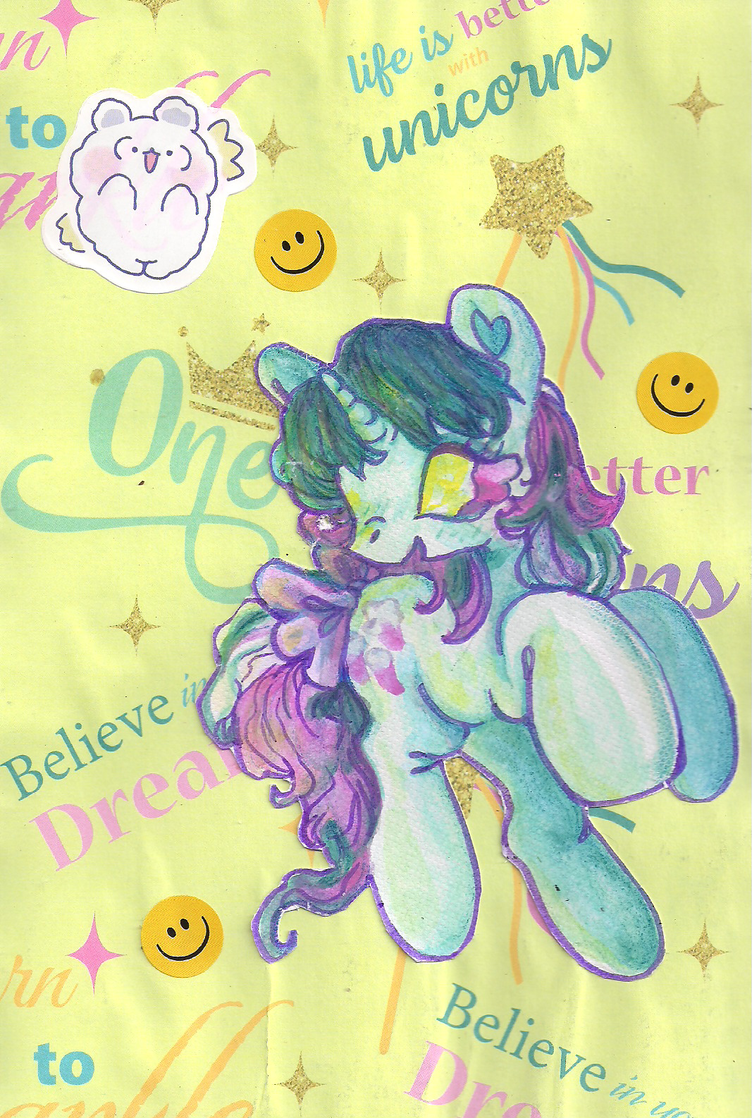 #3228544 - safe, artist:larvaecandy, fizzy, pony, unicorn, g1 ...