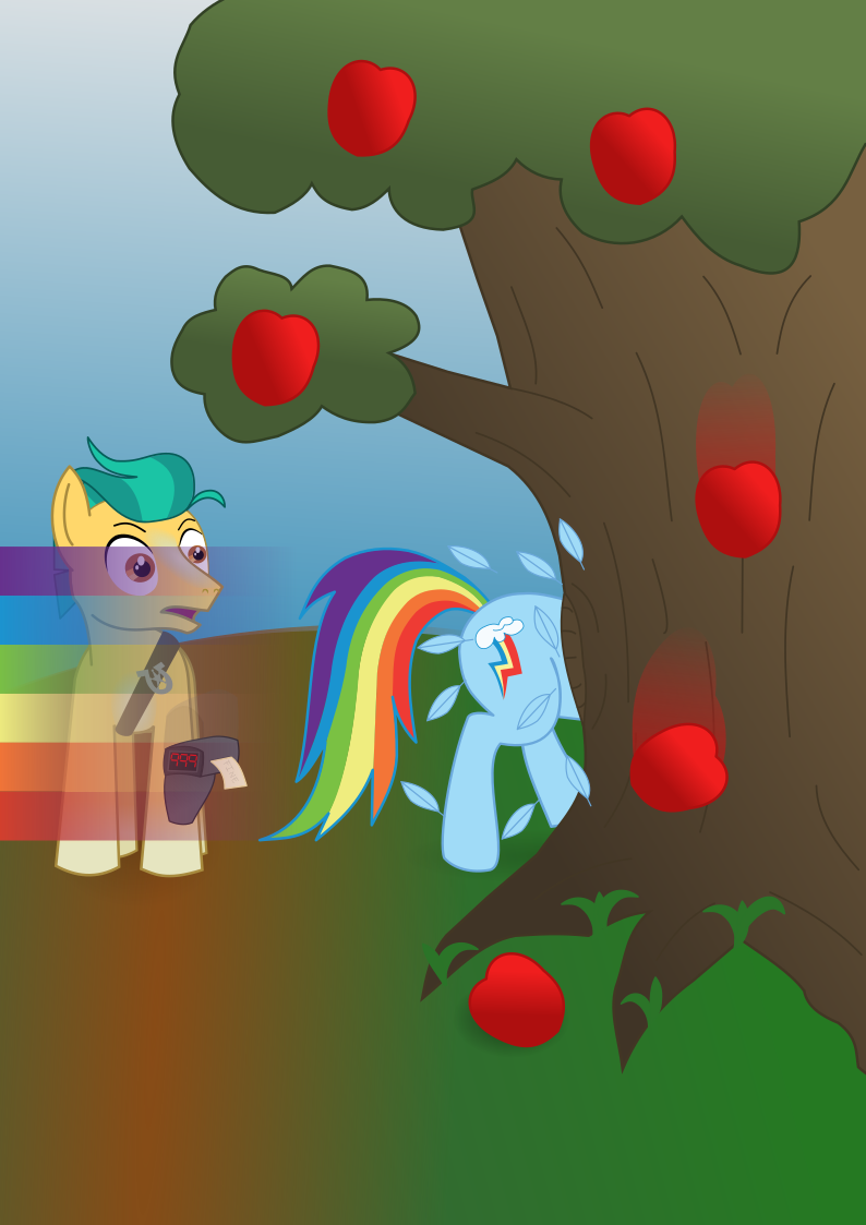 #3229273 - safe, artist:pwnypony db, hitch trailblazer, rainbow dash ...