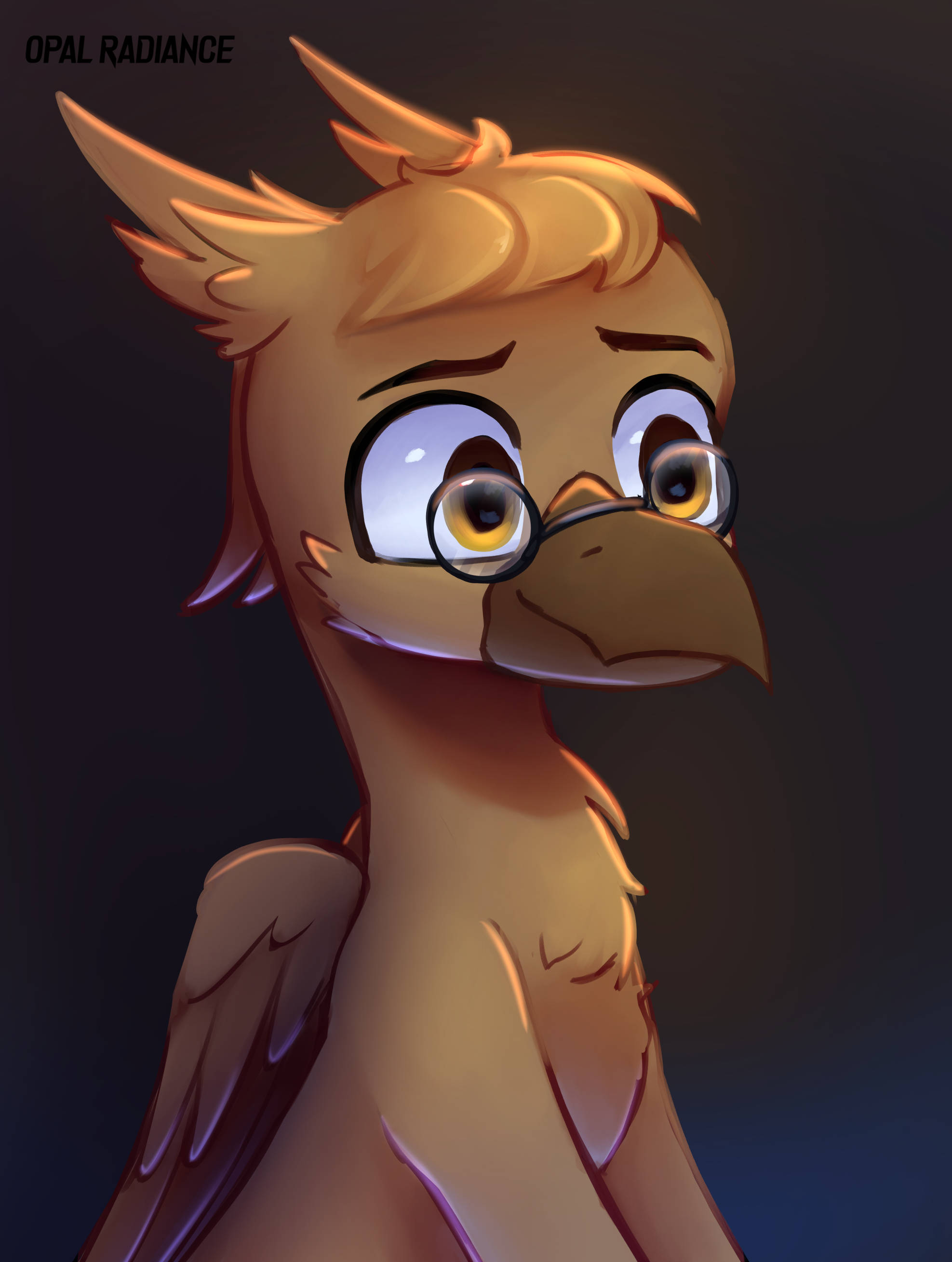 #3212142 - safe, artist:opal_radiance, oc, griffon, kofi, solo - Derpibooru