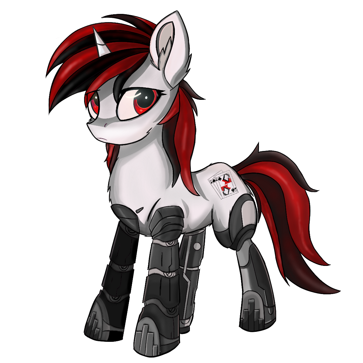 #3212563 - safe, artist:weiling, oc, oc only, oc:blackjack, pony, unicorn, fallout equestria ...