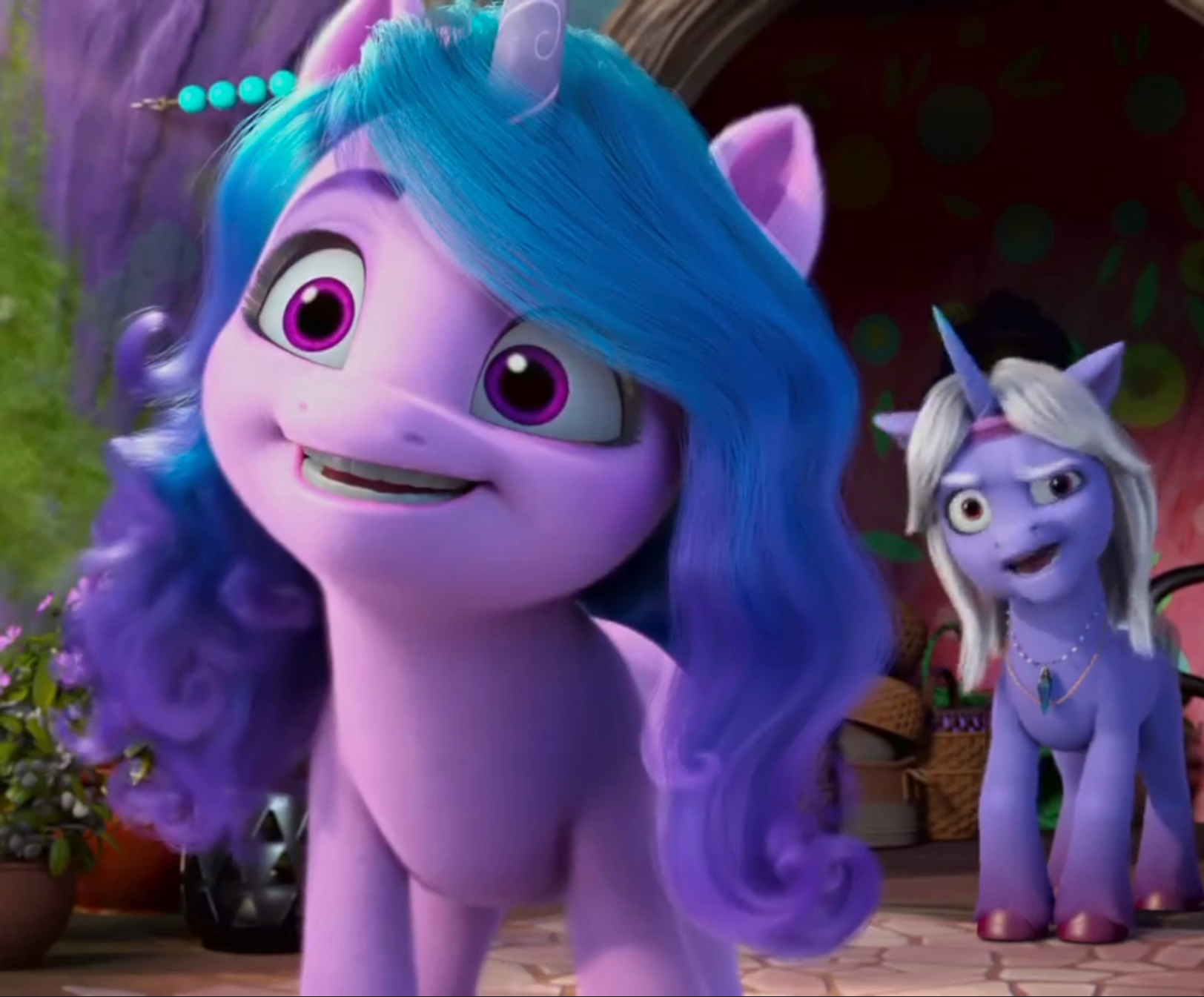 #3212740 - safe, screencap, elder flower, izzy moonbow, pony, unicorn ...