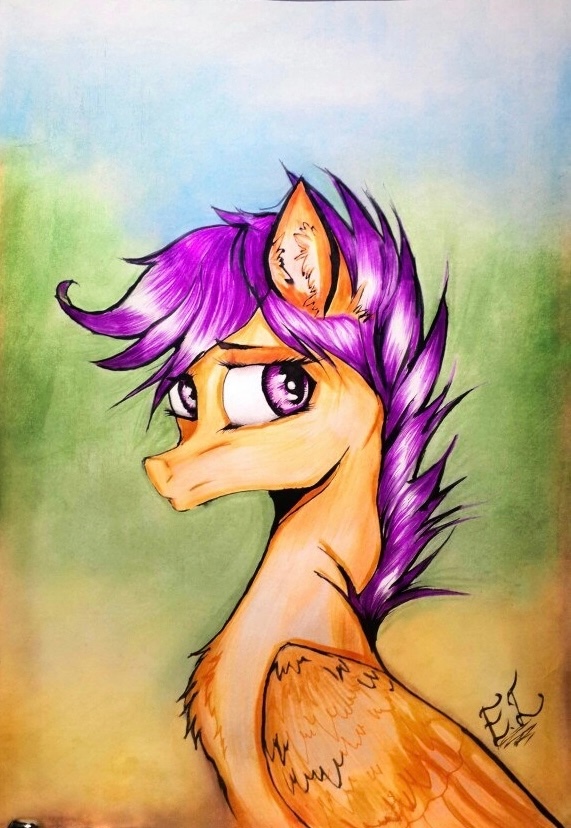 #3212940 - safe, artist:hysteriana, scootaloo, pegasus, mlp fim's ...