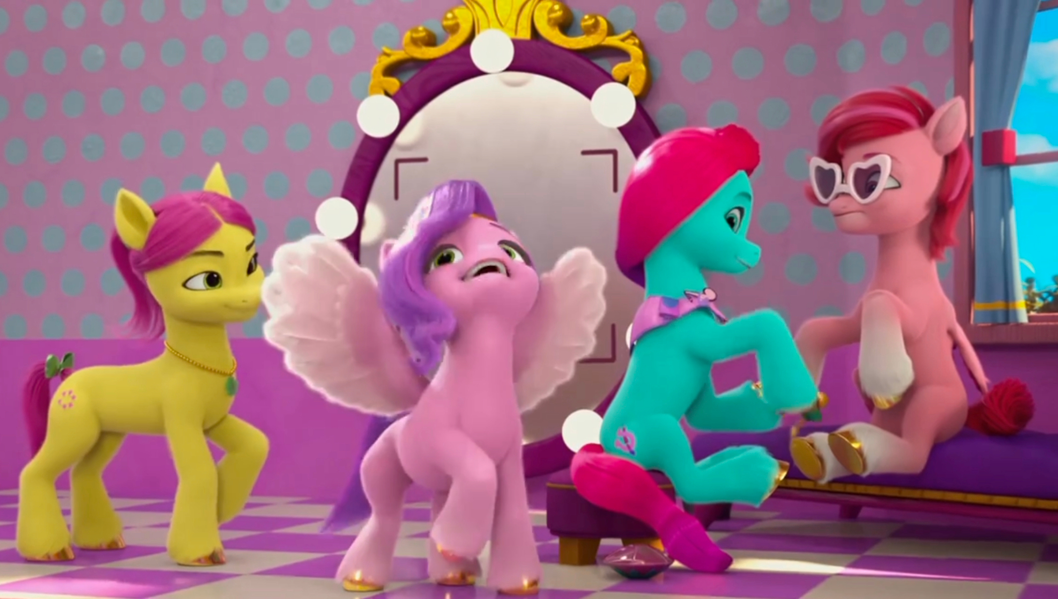 #3215641 - safe, screencap, jazz hooves, pipp petals, posey bloom ...