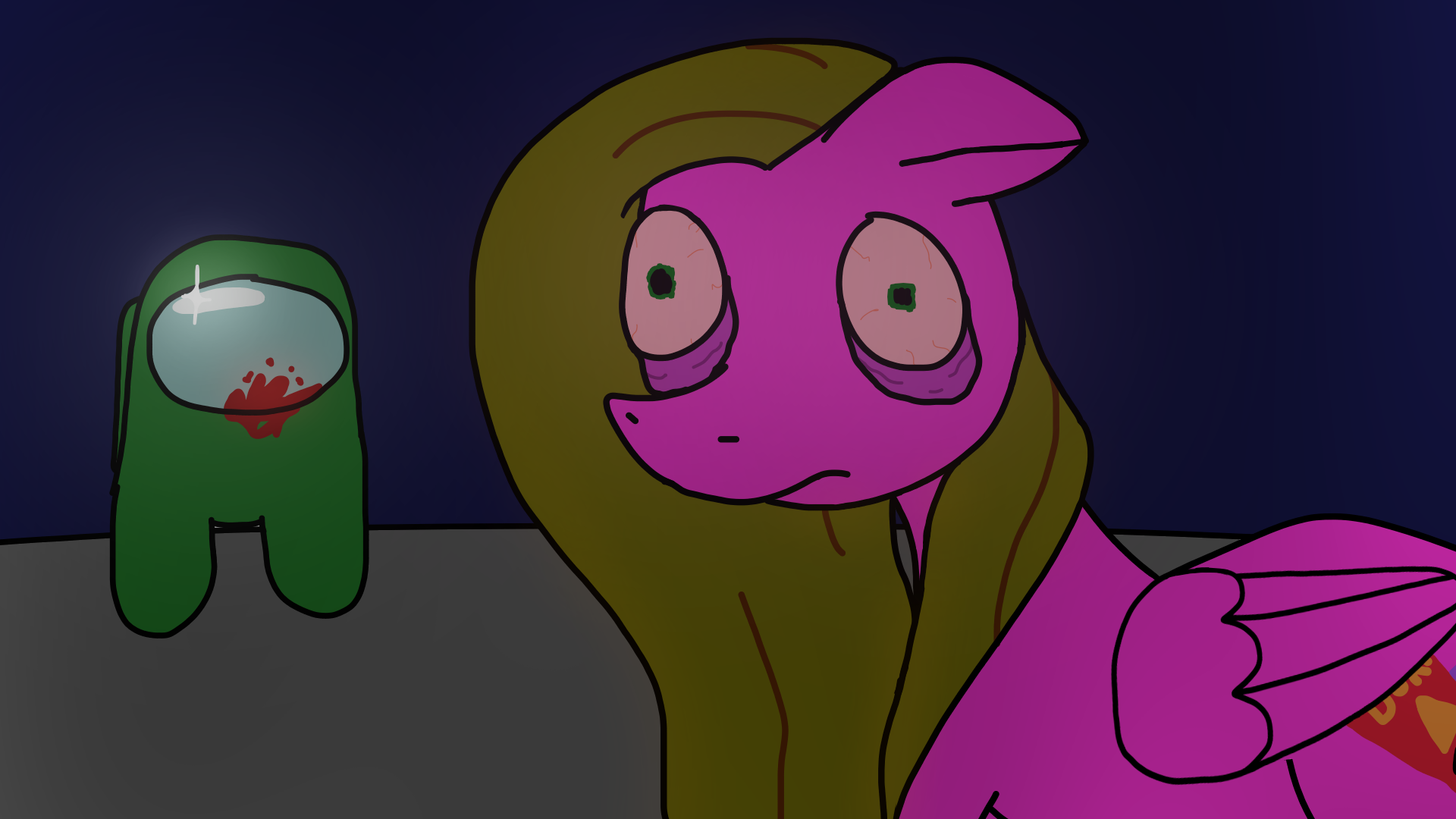 #3231077 - safe, artist:forerunner fox, oc, oc:flupper, pegasus, among ...