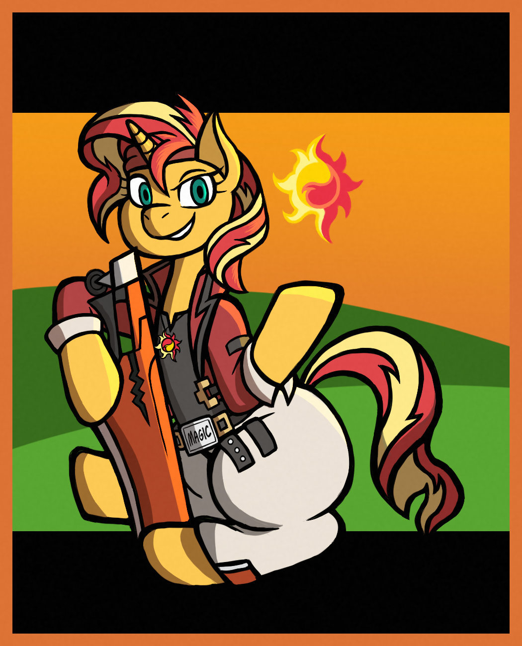 #3231439 - safe, artist:its-filly-silly, sunset shimmer, pony, unicorn ...