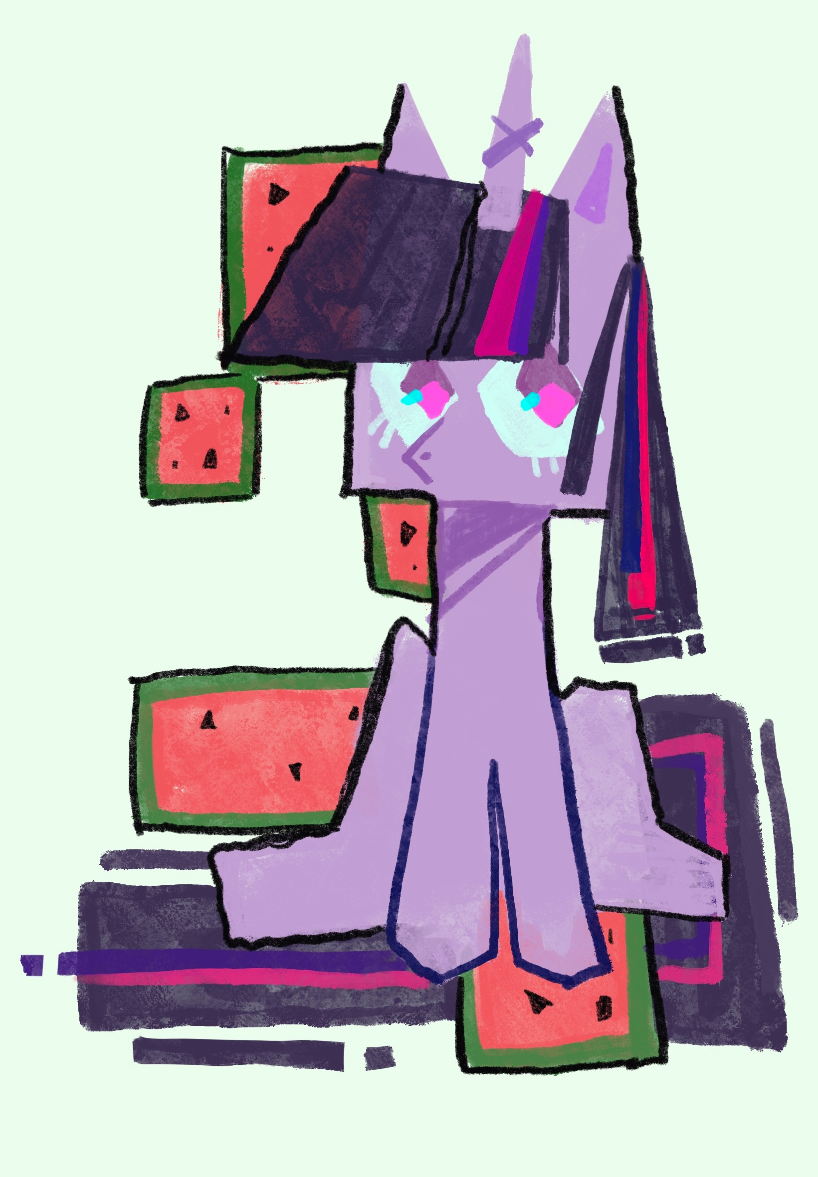 #3237303 - safe, artist:meowmeows, twilight sparkle, pony, unicorn, g4 ...